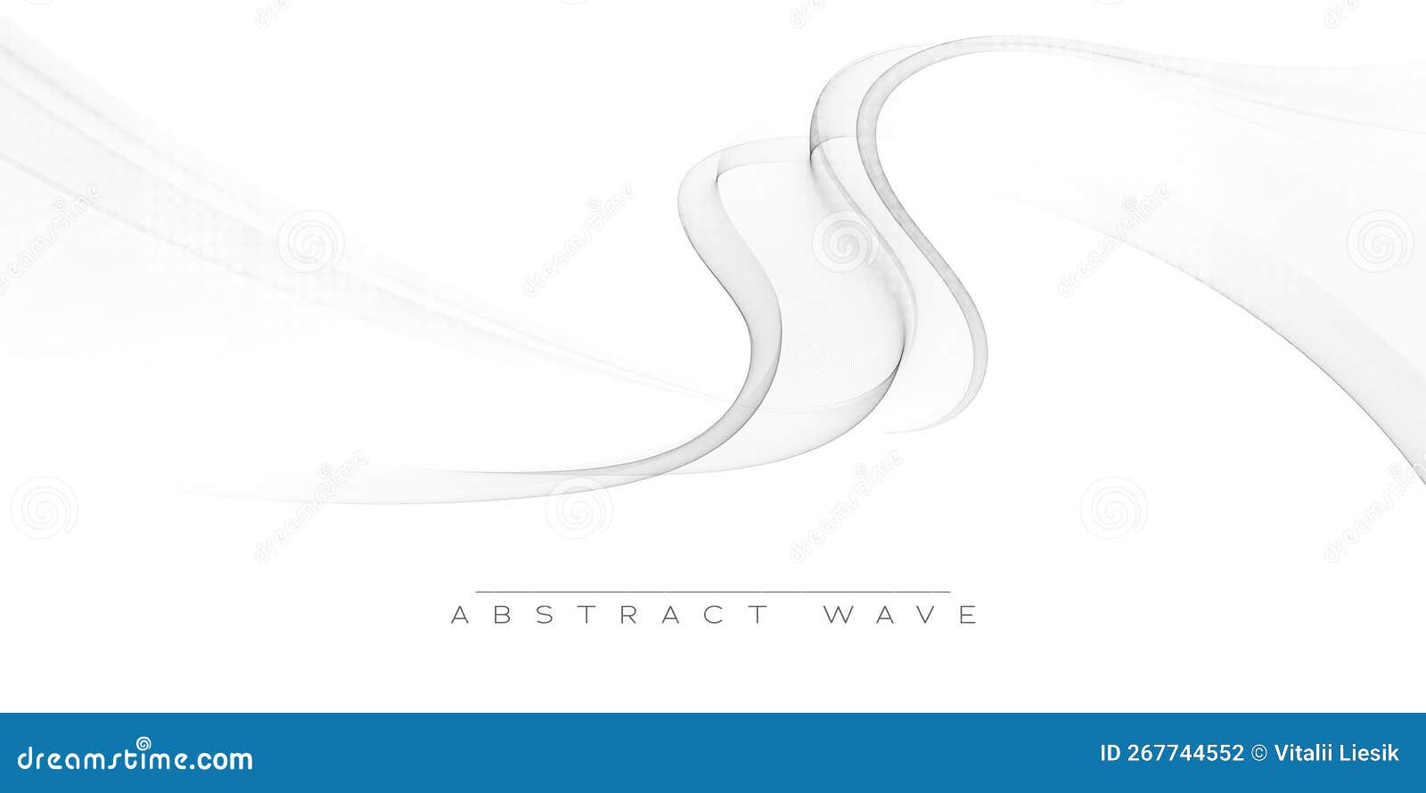Gray Wavy Lines with Halftone Effect. Abstract Transparent Gray Wave ...