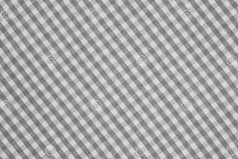 Gray and White Checkered Fabric Background Texture Stock Image - Image ...