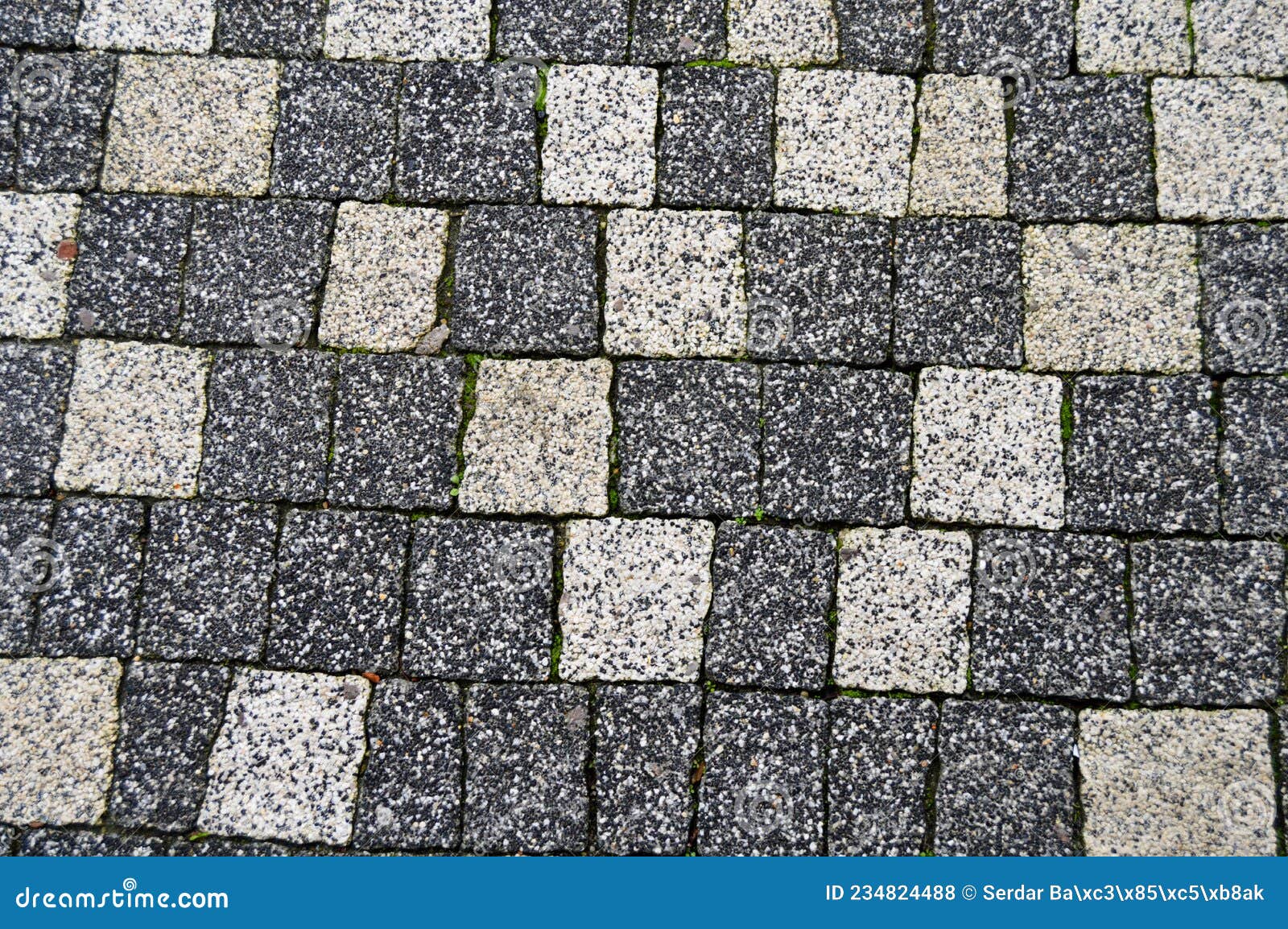 Gray White Colored Square and Rectangle Paving Stone, Tiled Stone ...