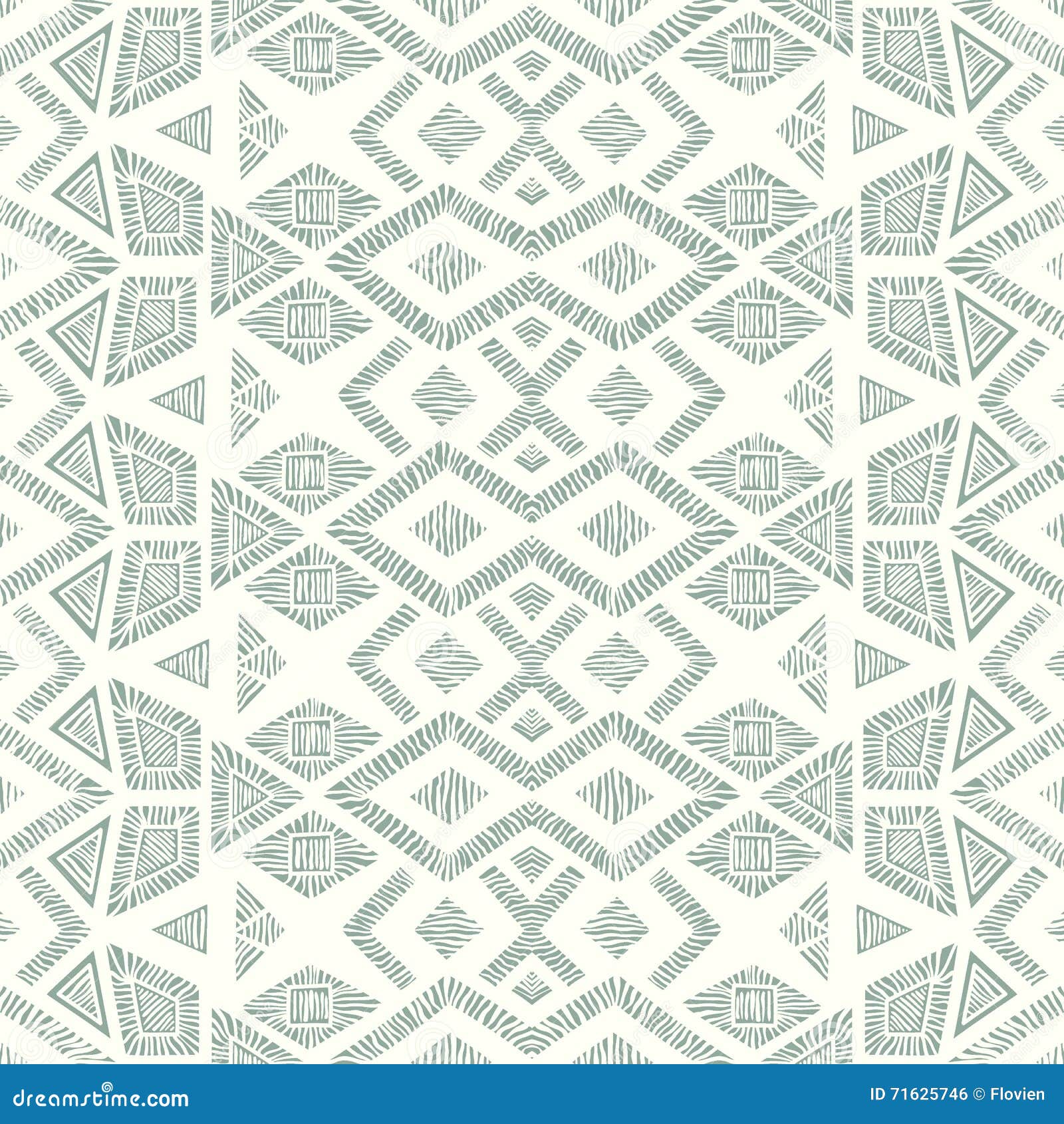 Gray and White Geometric Pattern. Seamless Background. Handmade Stock ...
