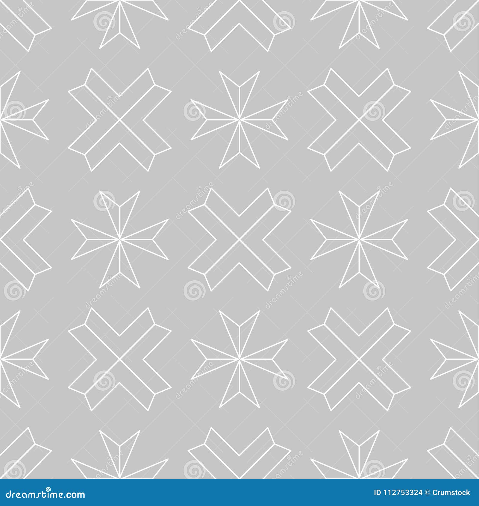 Gray and White Geometric Print. Seamless Pattern Stock Vector ...