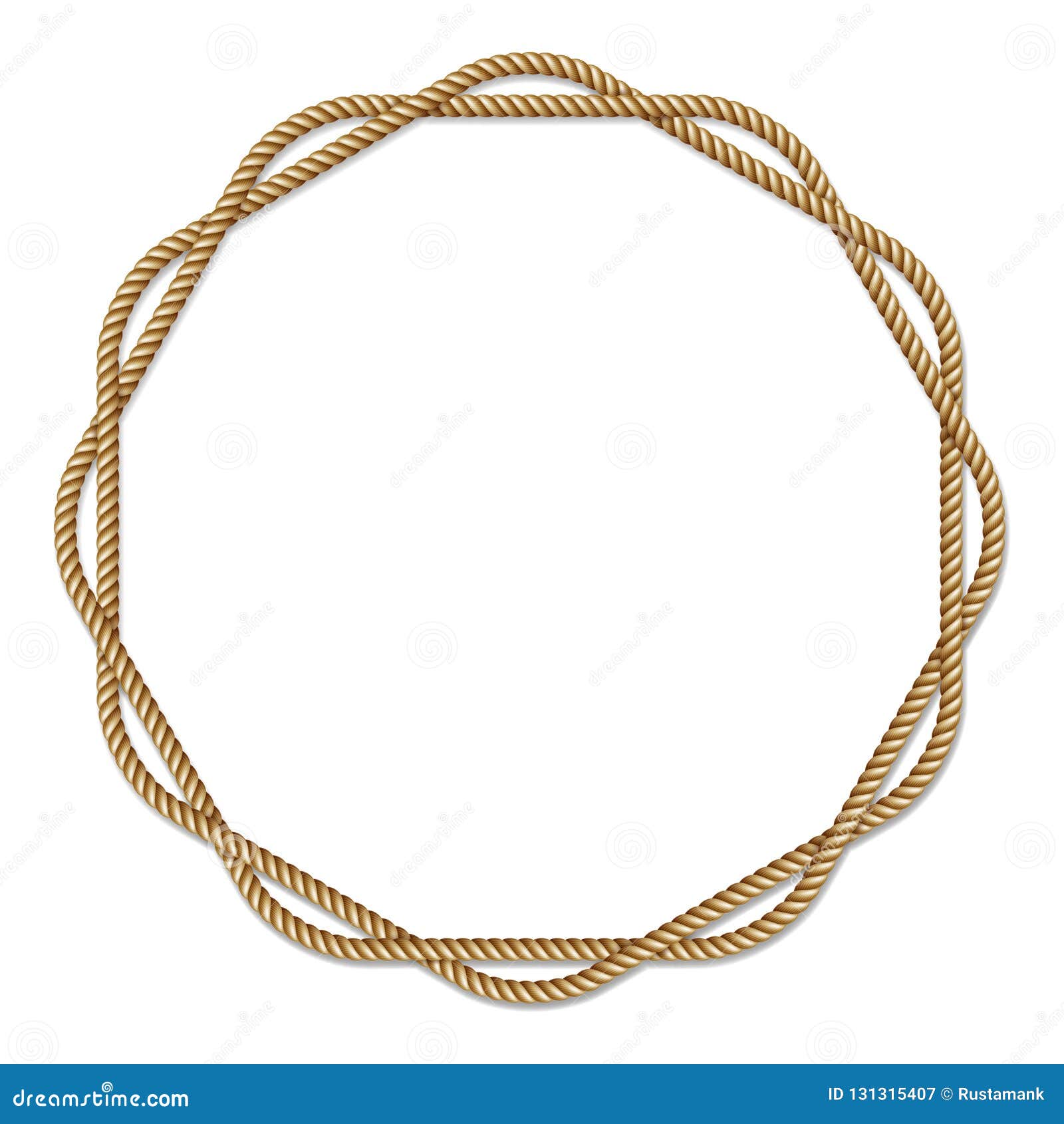 Gray White Rope, Heart Shaped Border, Vector Frame Stock Vector ...