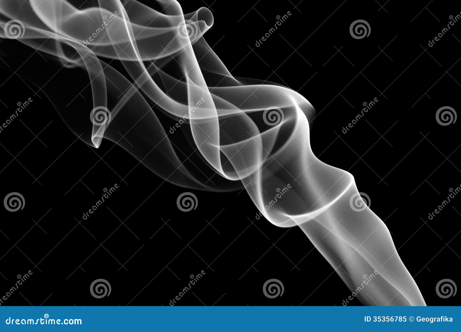 White Smoke Black Background
