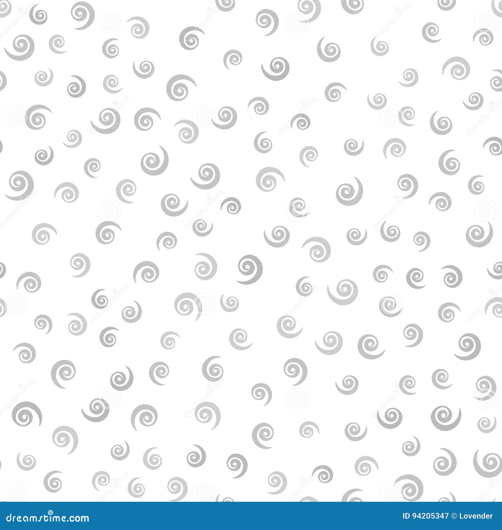 Gray and White Spiral Pattern. Seamless Vector Background Stock Vector ...