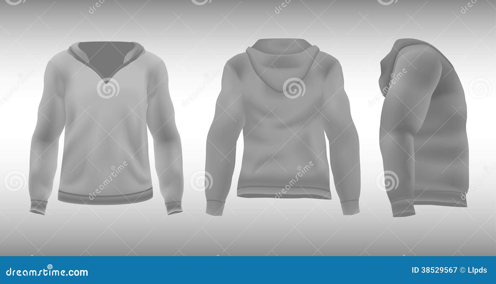 Gray-white T-shirt with Hood Stock Vector - Illustration of fashion ...