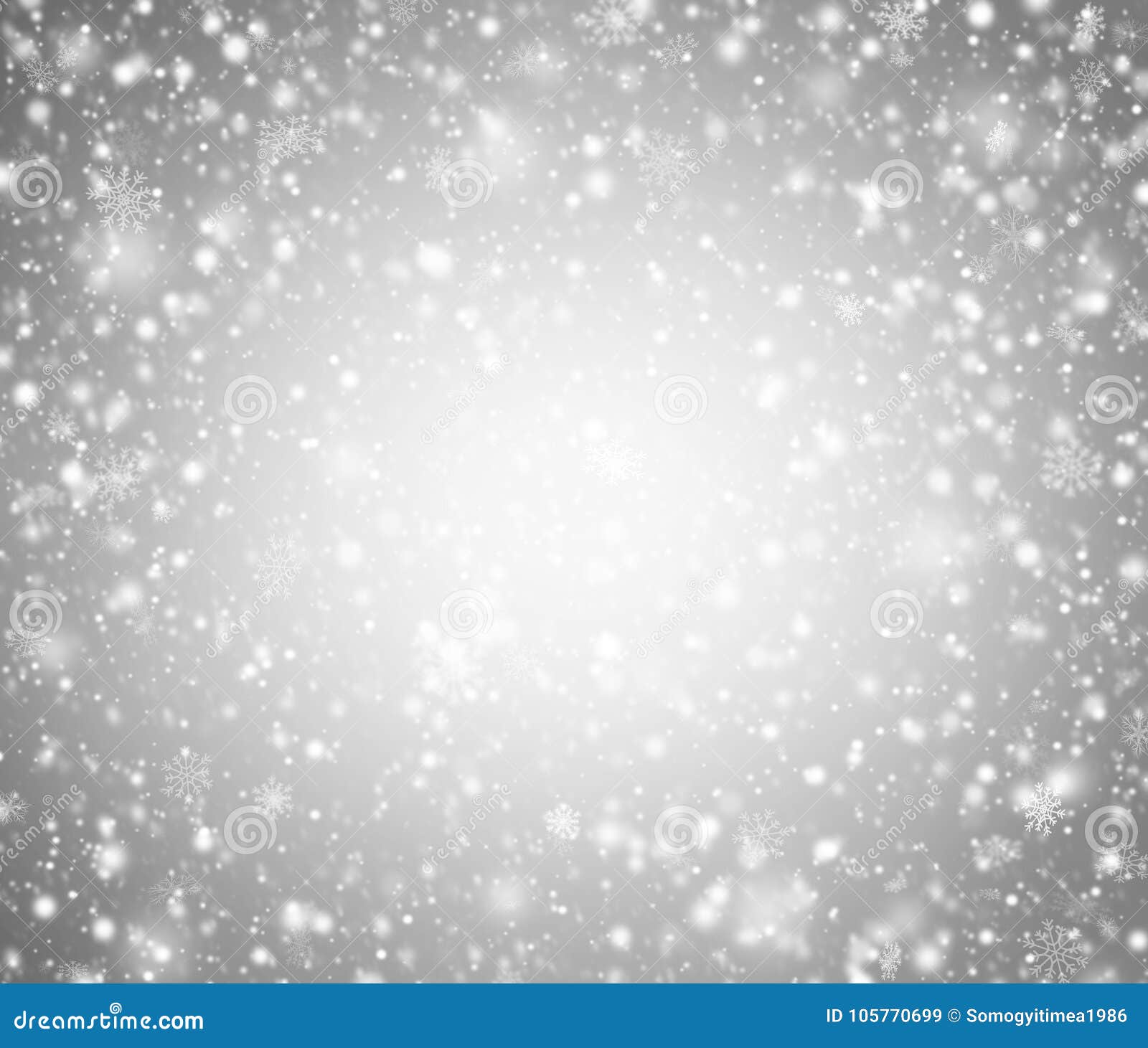 Gray Winter Background with Snowflakes. Stock Illustration ...