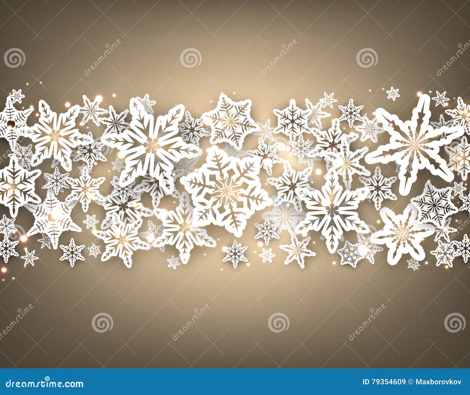Gray Winter Background with Snowflakes. Stock Vector - Illustration of ...