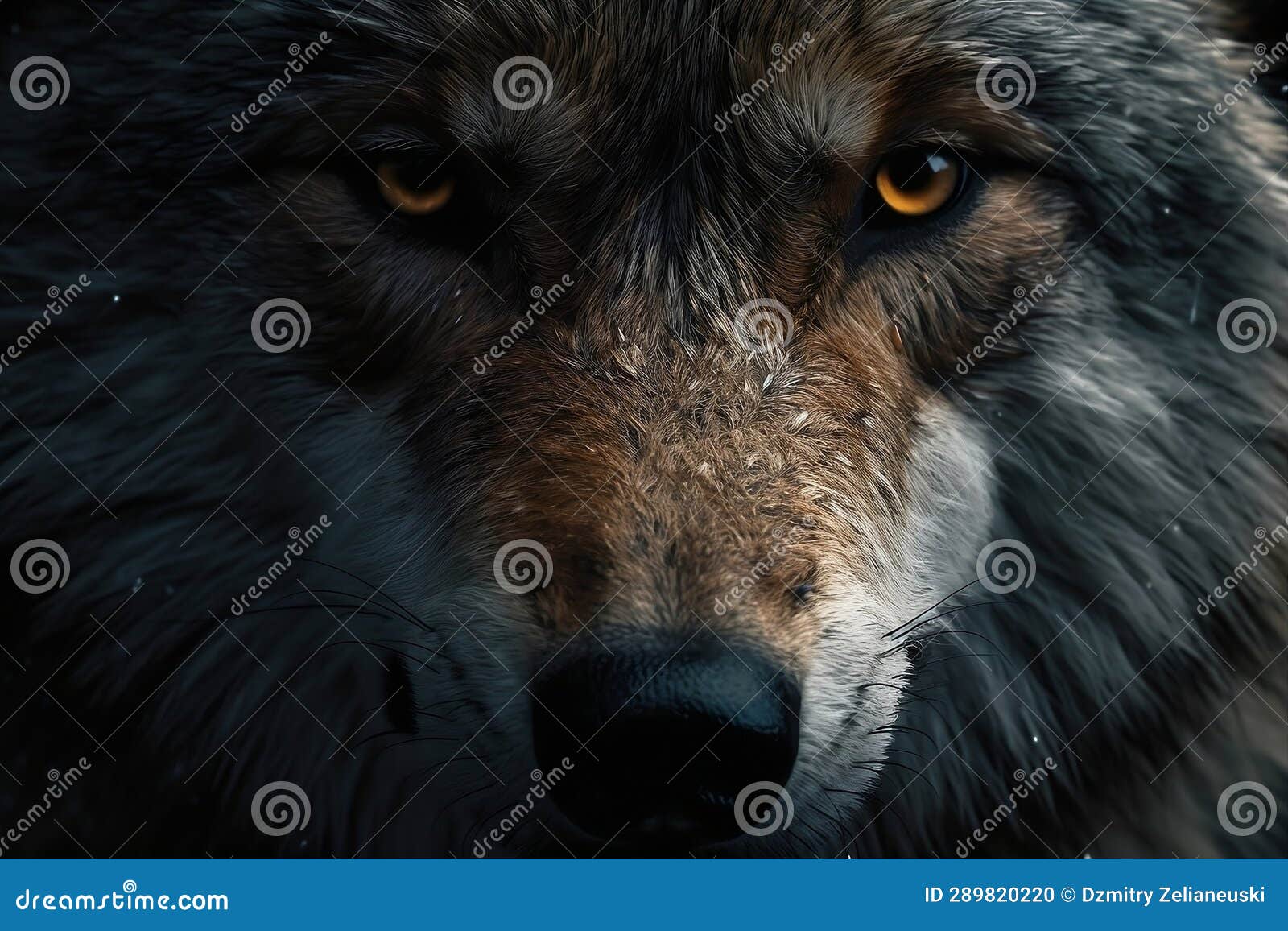 Gray Wolf Portrait. Generative AI. Stock Photo - Image of wildlife ...