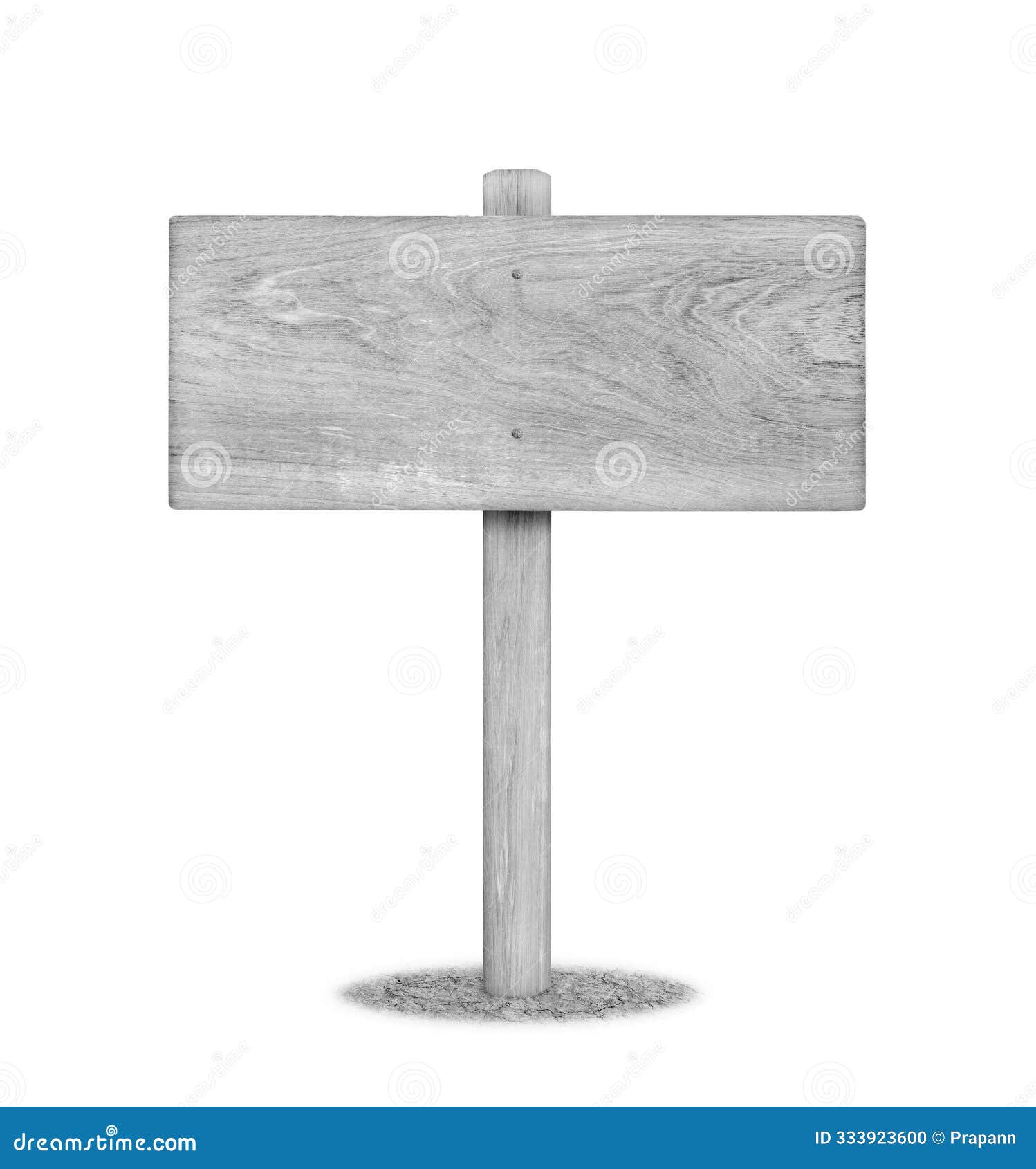 Gray Wooden Sign on Ground Isolated Stock Photo - Image of obsolete ...