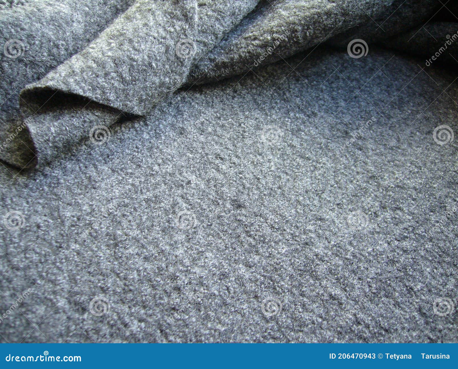 Gray woolen fabric. stock image. Image of iron, clothing - 206470943