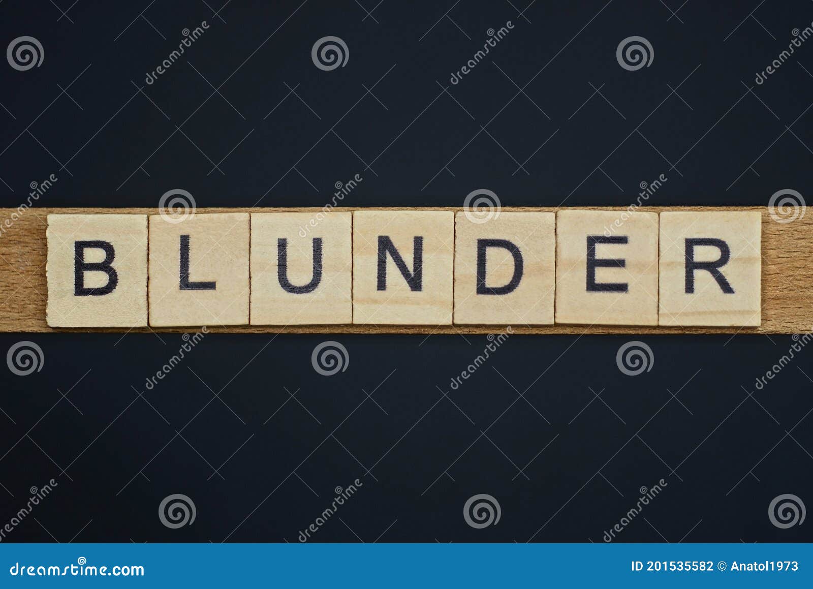Gray Word Blunder from Small Wooden Letters Stock Photo - Image of ...