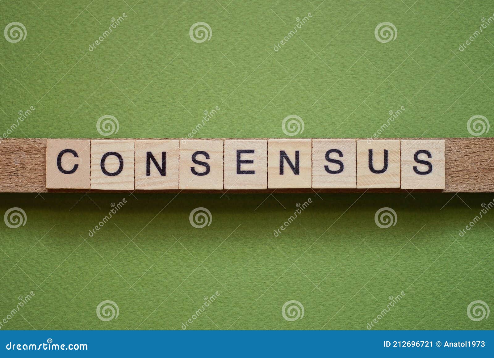 Gray Word Consensus Made of Wooden Square Letters Stock Image - Image ...