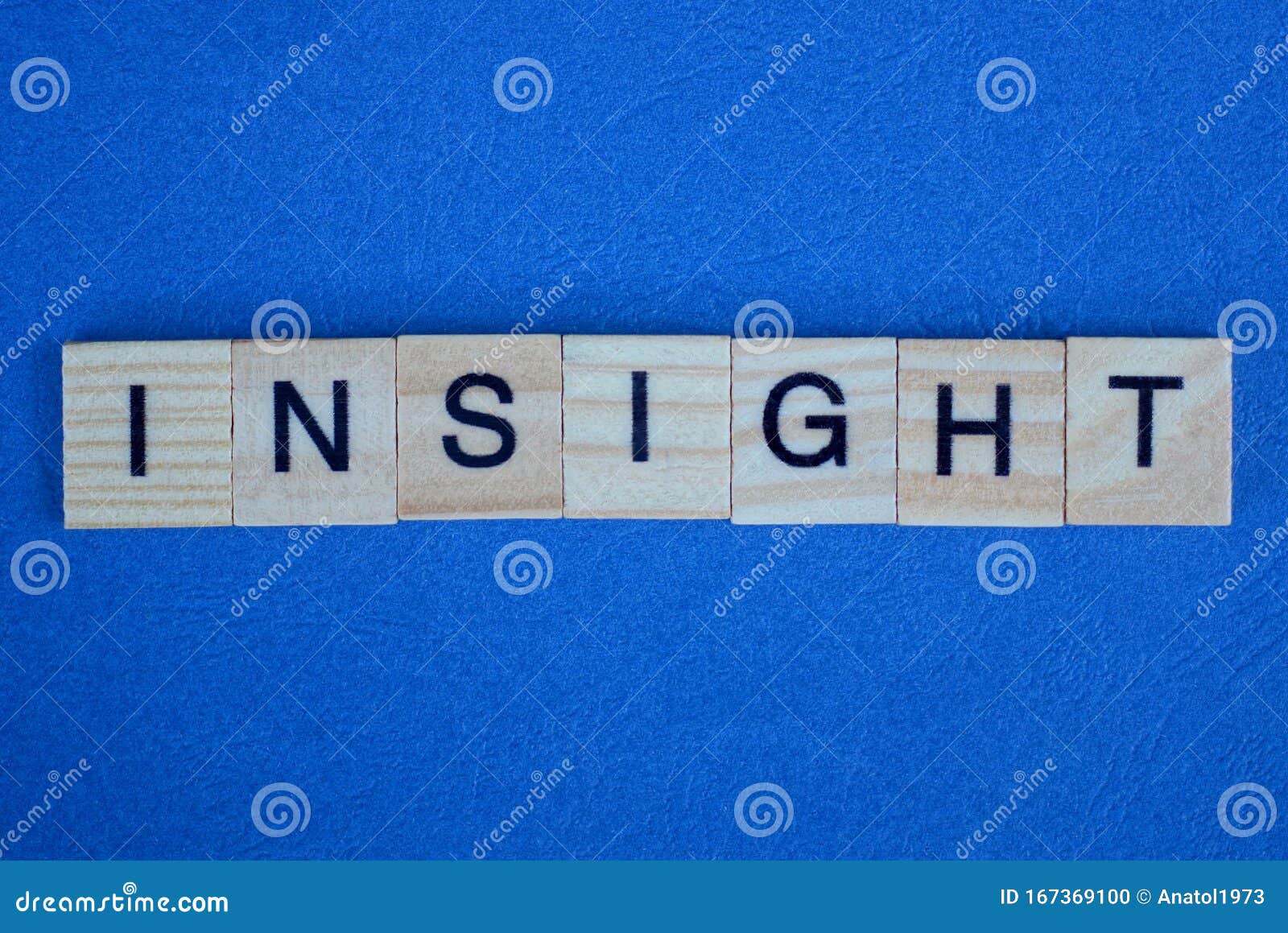 Gray Word Insight from Small Wooden Letters Stock Photo - Image of font ...