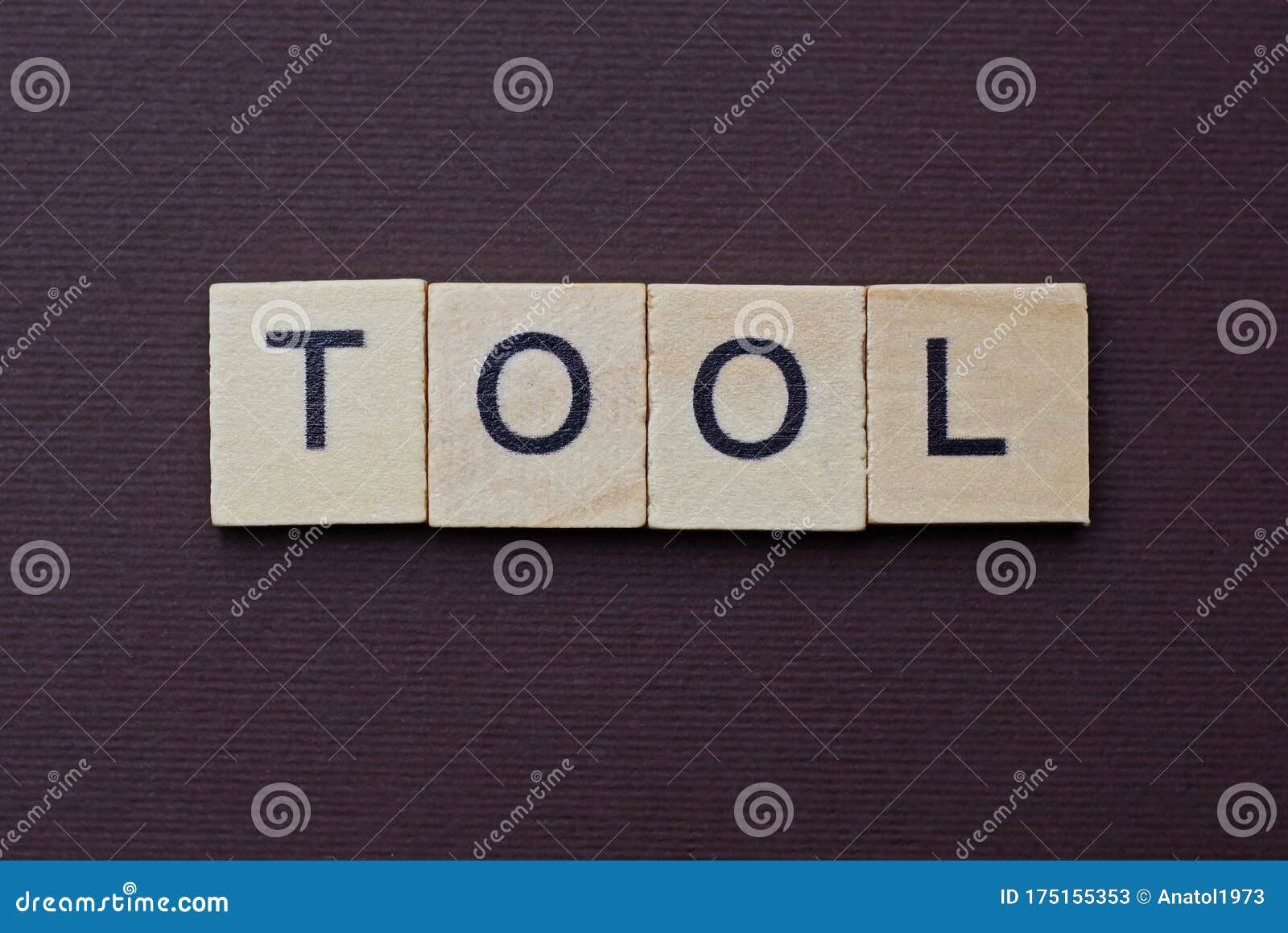 Gray Word Tool from Small Wooden Letters Stock Image - Image of ...