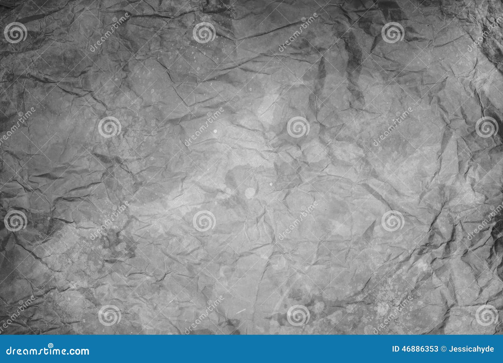 Gray Wrinkled Sheet of Paper Stock Image - Image of abstract, mood ...