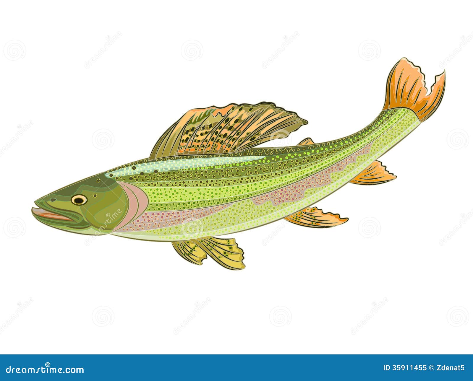 Fish In River Clipart