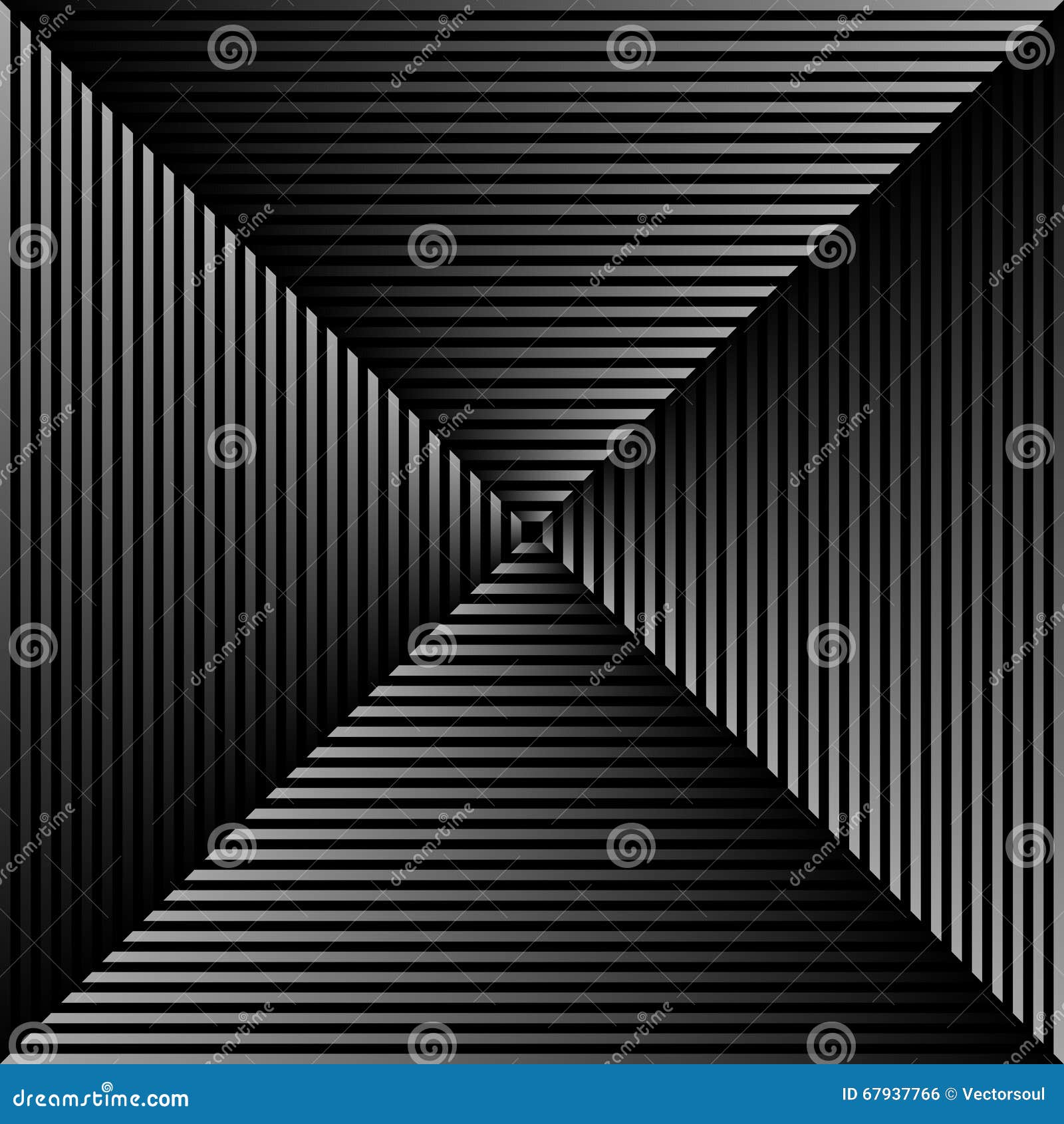 Grayscale Abstract Pattern, Background with Radiating Squares Stock ...