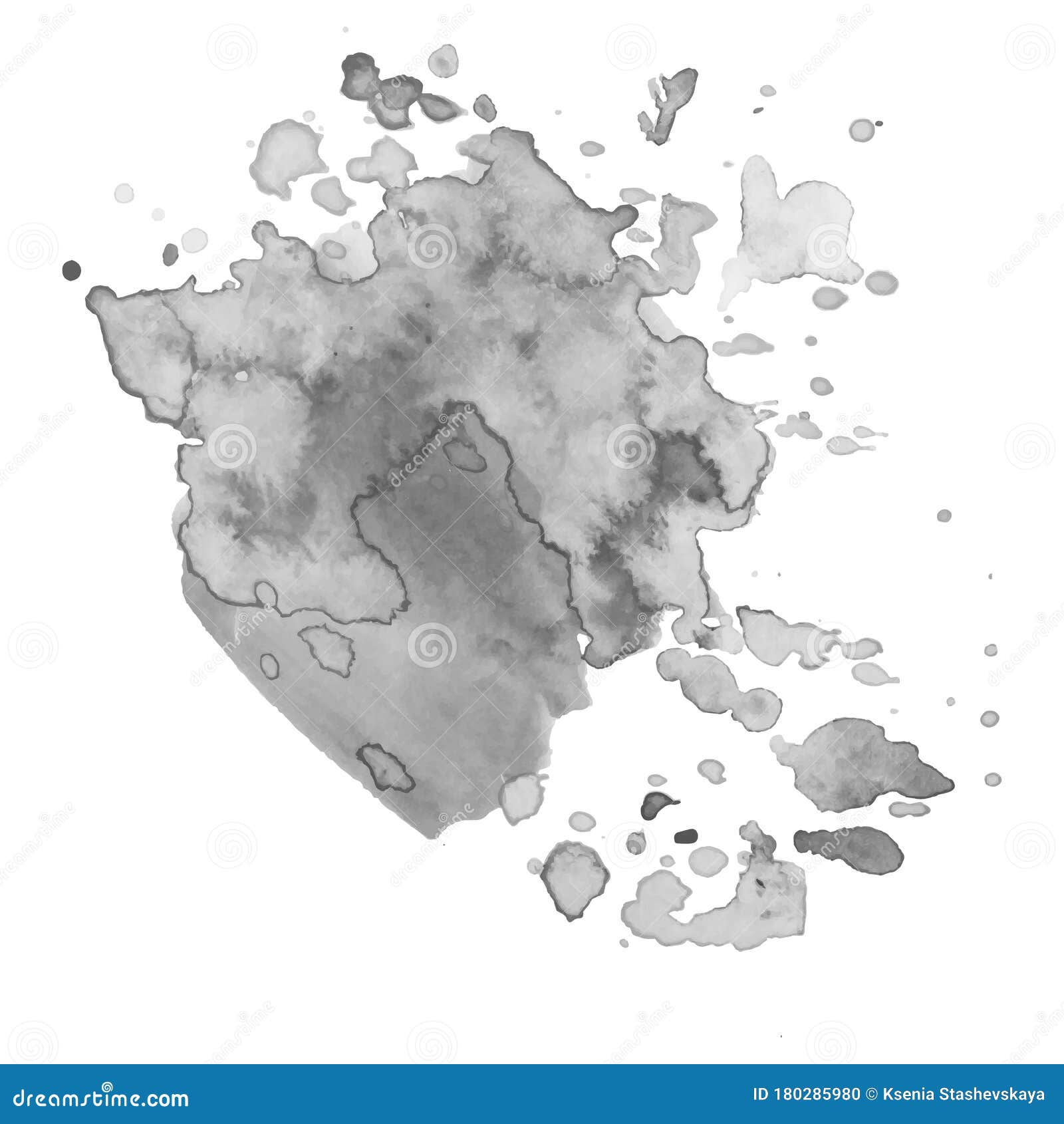 Grayscale Abstract Watercolor Splash. Background for Your Design Stock ...