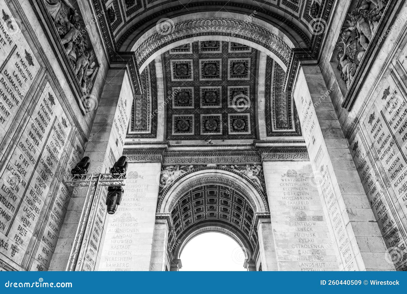 Grayscale of the Architectural Masterpiece of the Arc De Triomphe in ...