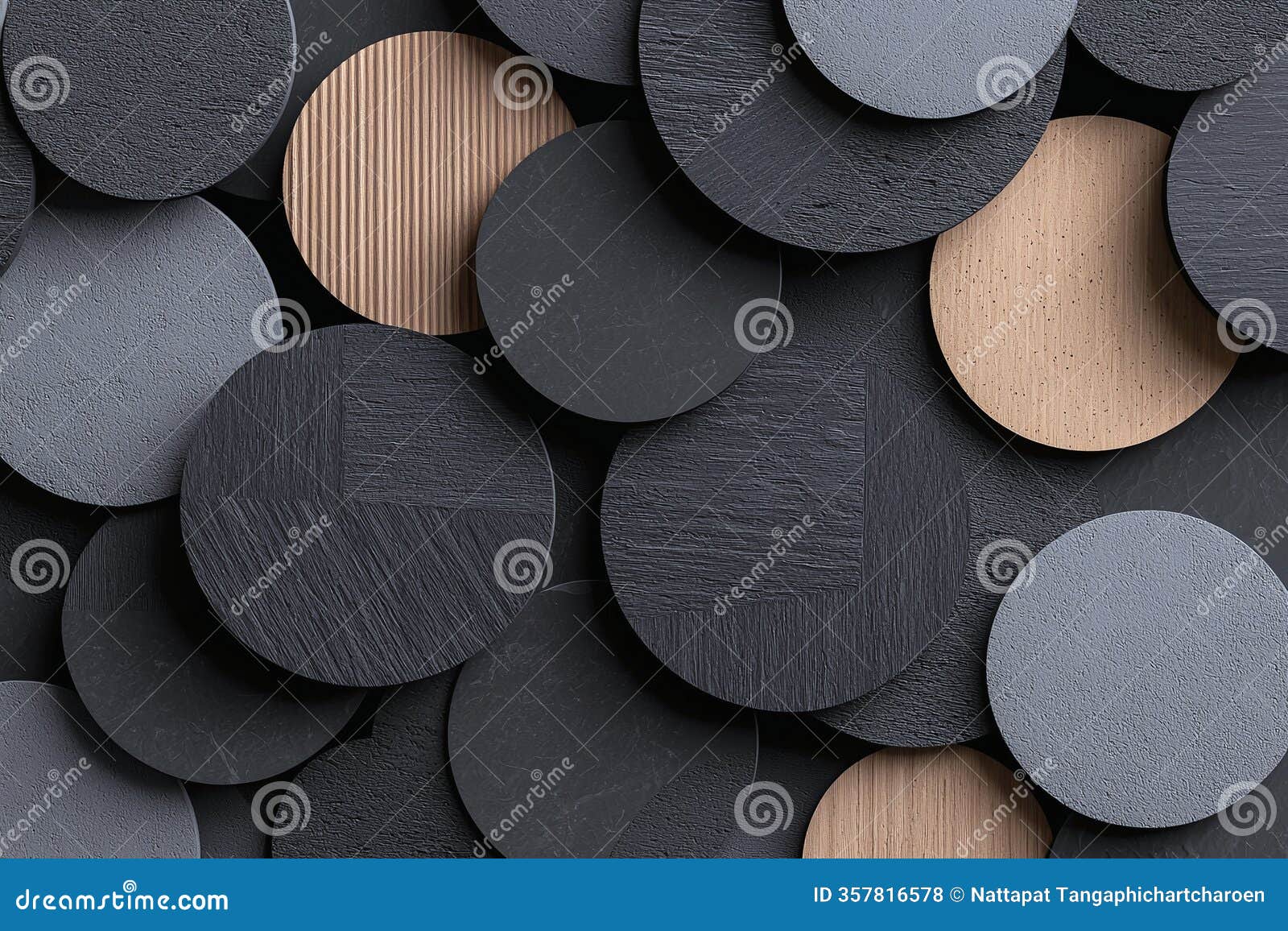 Grayscale Circular Patterns with Subtle 3D Effects, Embodying a Modern ...