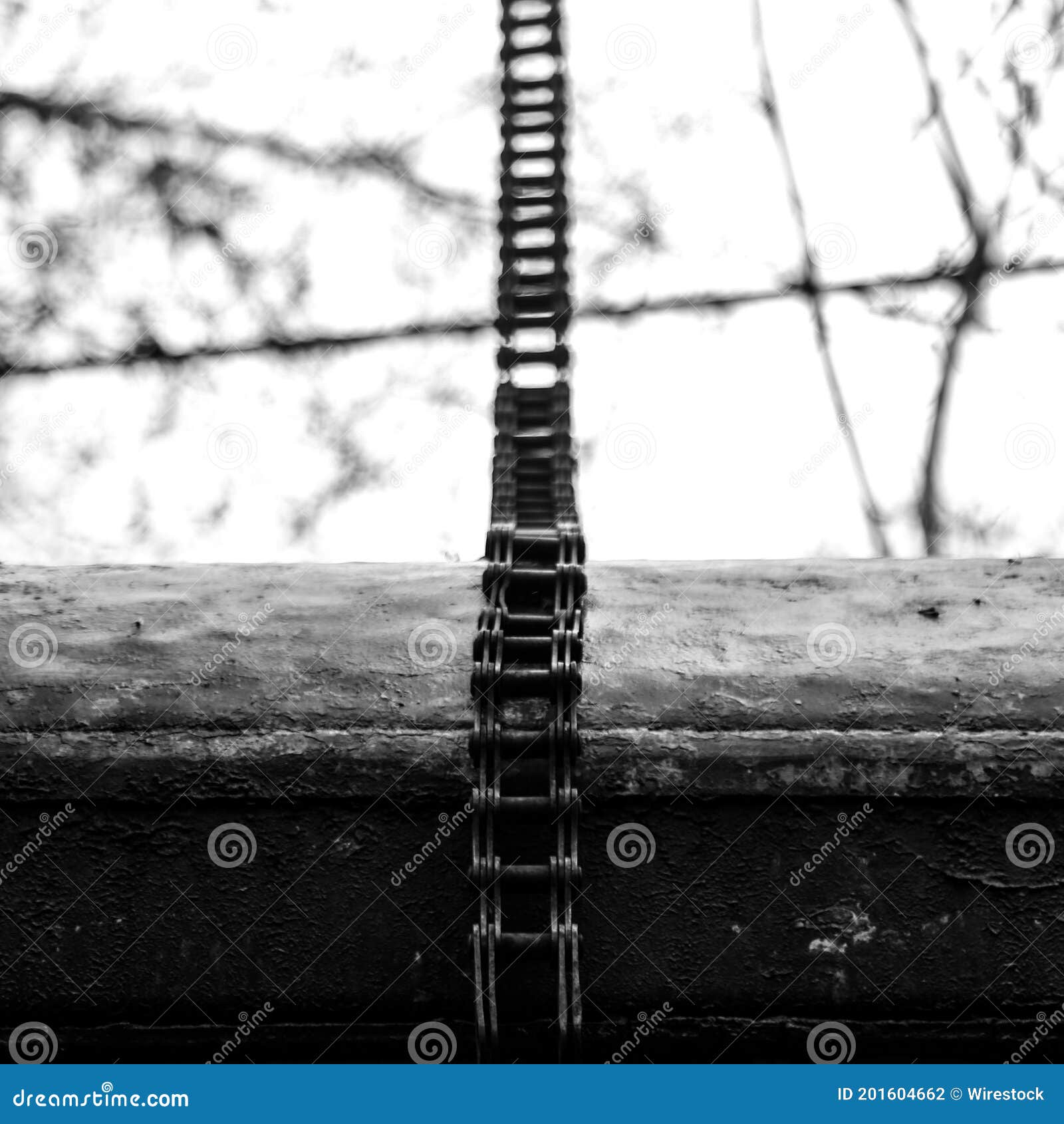 Grayscale Closeup Shot of a Metal Chain Stock Photo - Image of ...