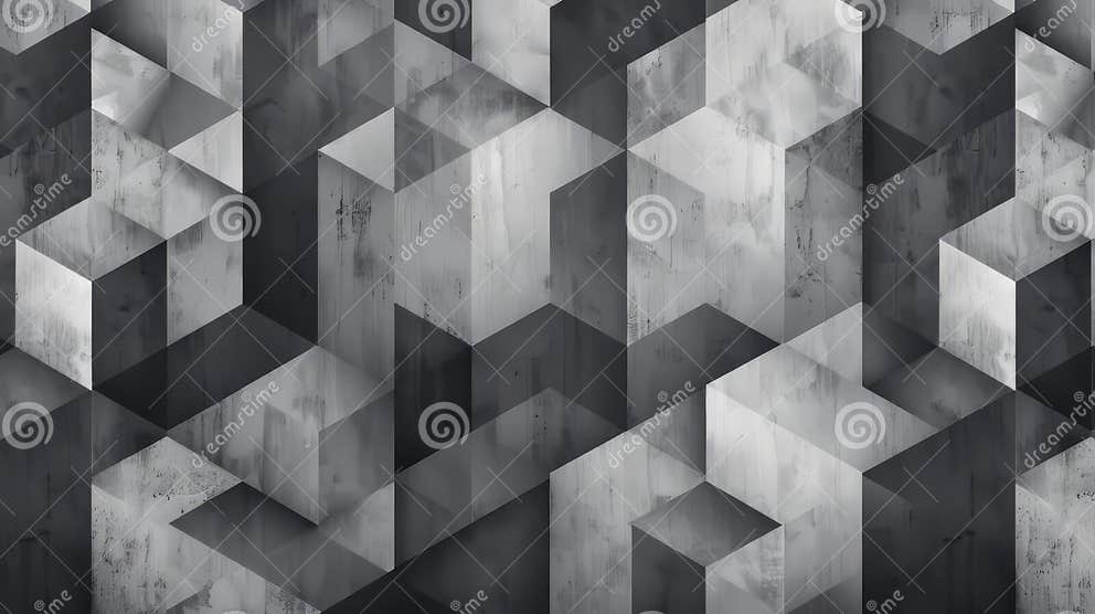 Grayscale Geometric Pattern, Offering Contemporary Backdrop Stock ...