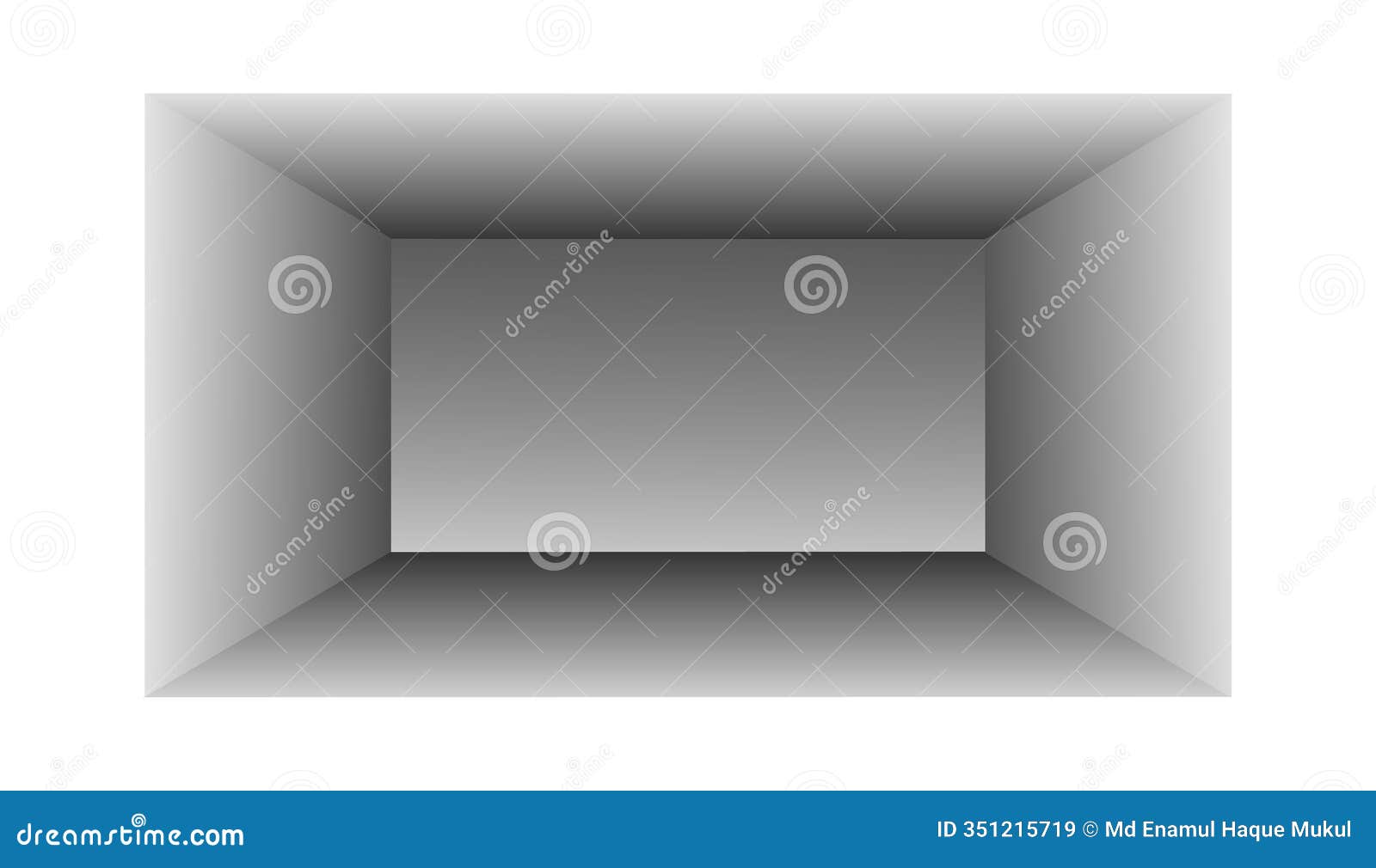 Empty Gray Box Interior, Ideal for Product Presentation Stock ...