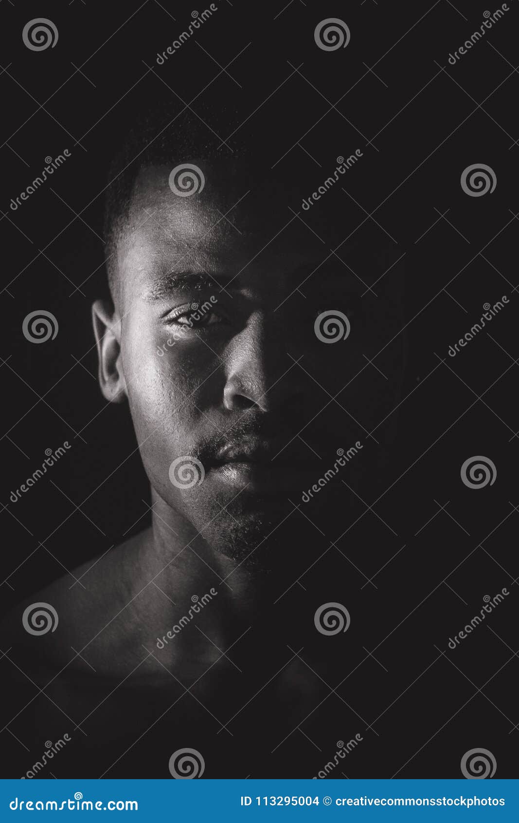 Grayscale Photo Of Man Picture. Image: 113295004