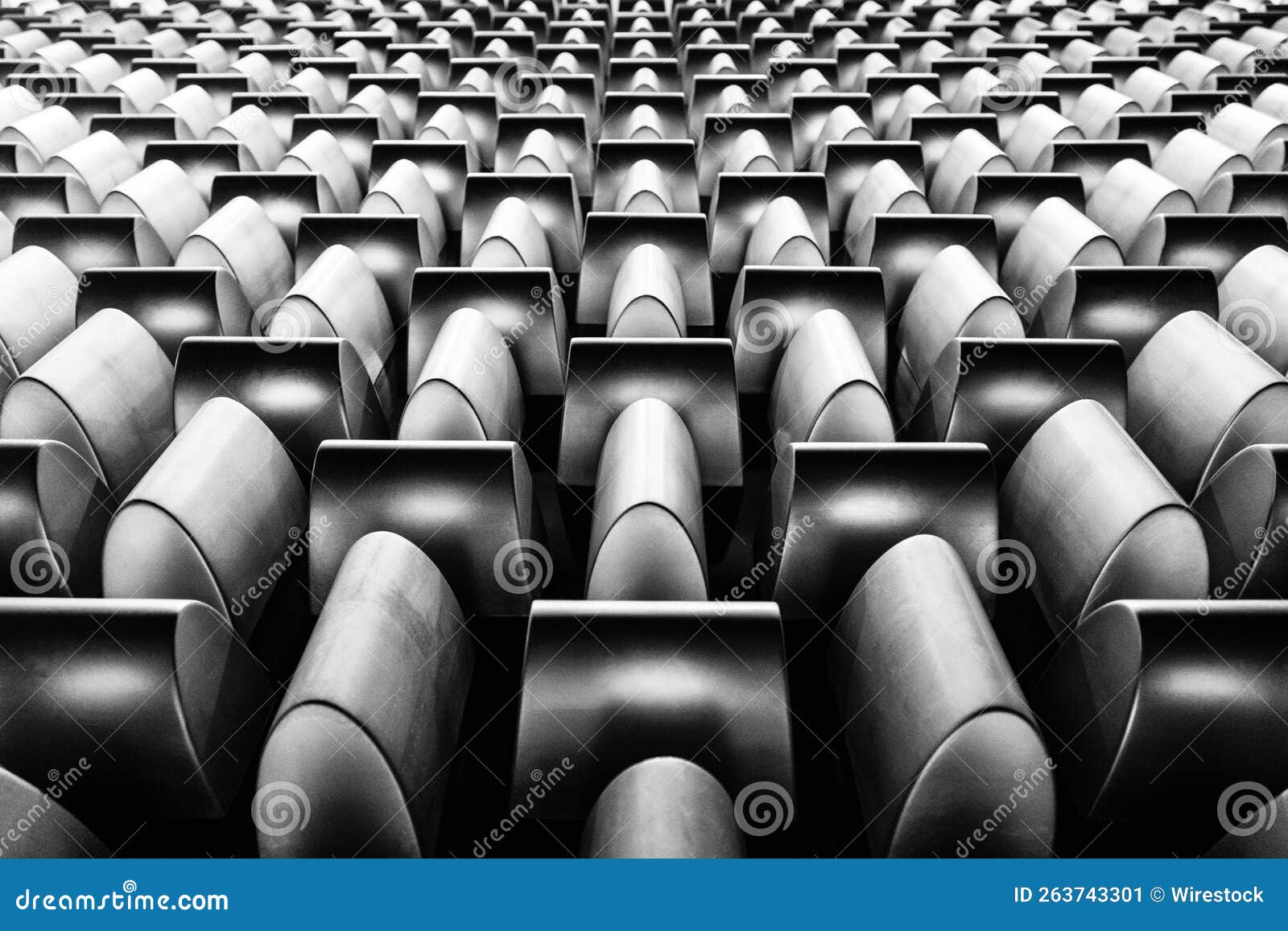 Grayscale of a Repetitive Abstract Pattern of Parabolic Objects ...