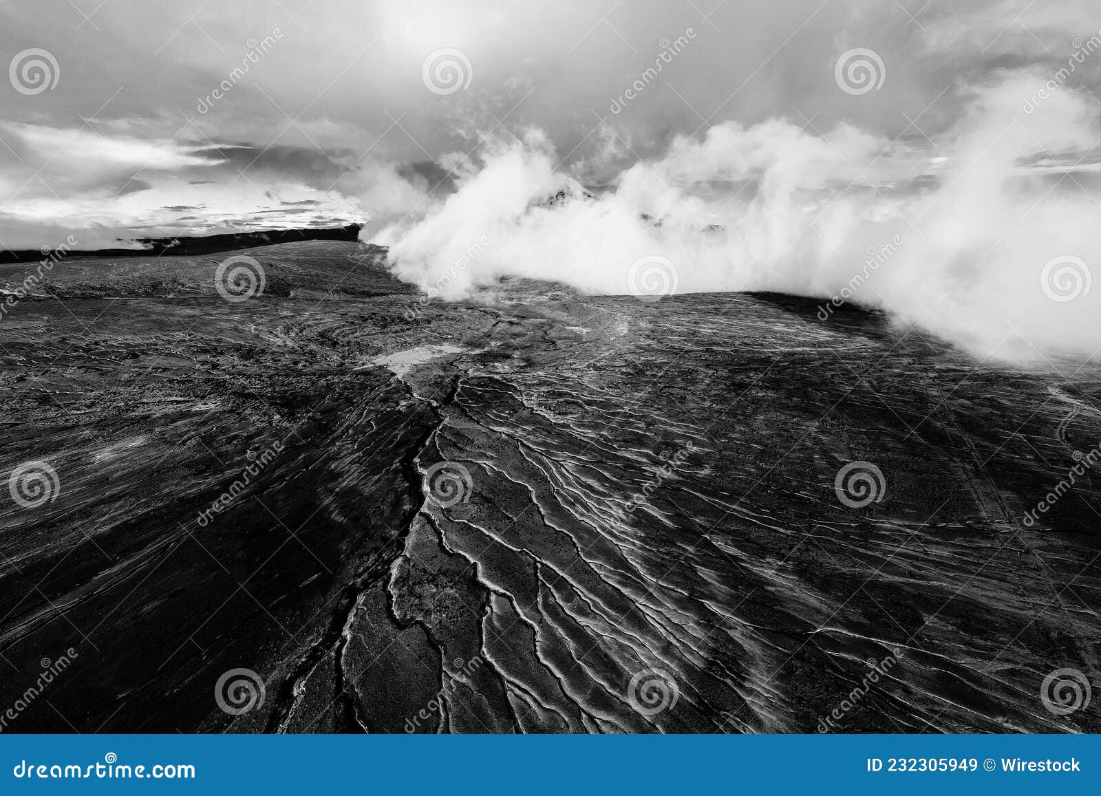 Grayscale Shot of the Chimborazo Volcano Under a Cloudy Sky in Ecuador ...