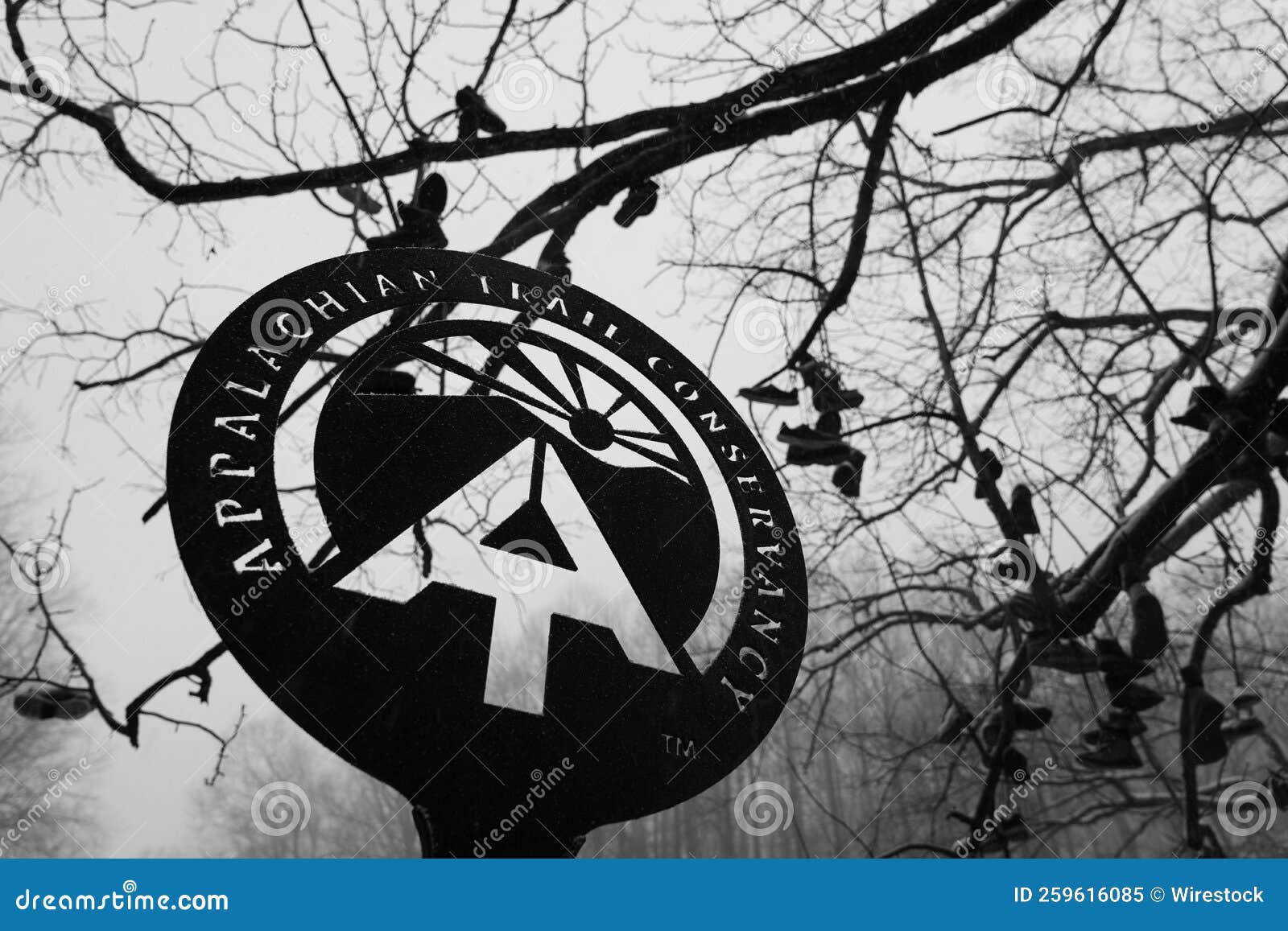 Sign For Appalachian Trail Permitted Uses Covered In Sticker Graffiti ...