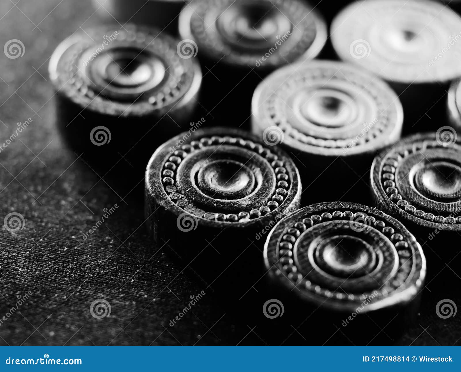 Grayscale Shot of Stacks of Checkers Pieces Stock Photo - Image of play ...