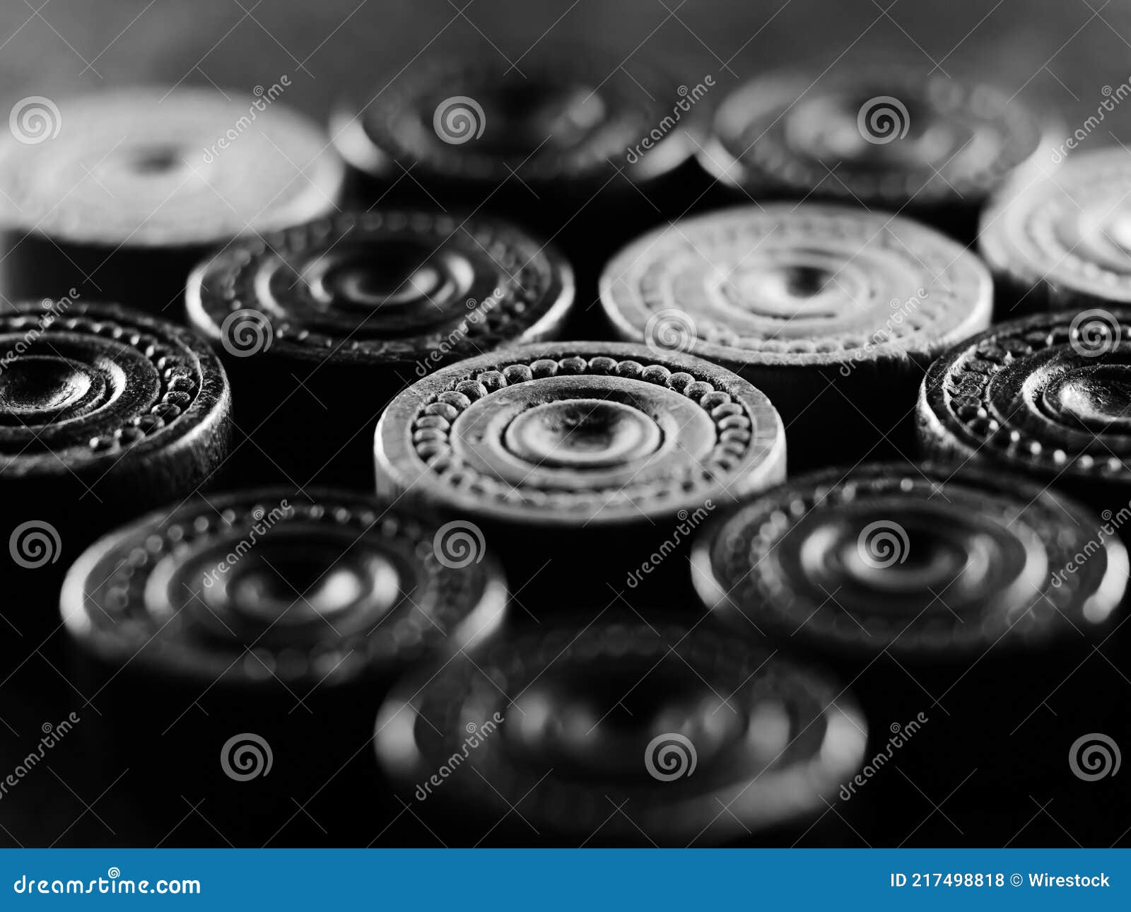 Grayscale Shot of Stacks of Checkers Pieces Stock Photo - Image of ...