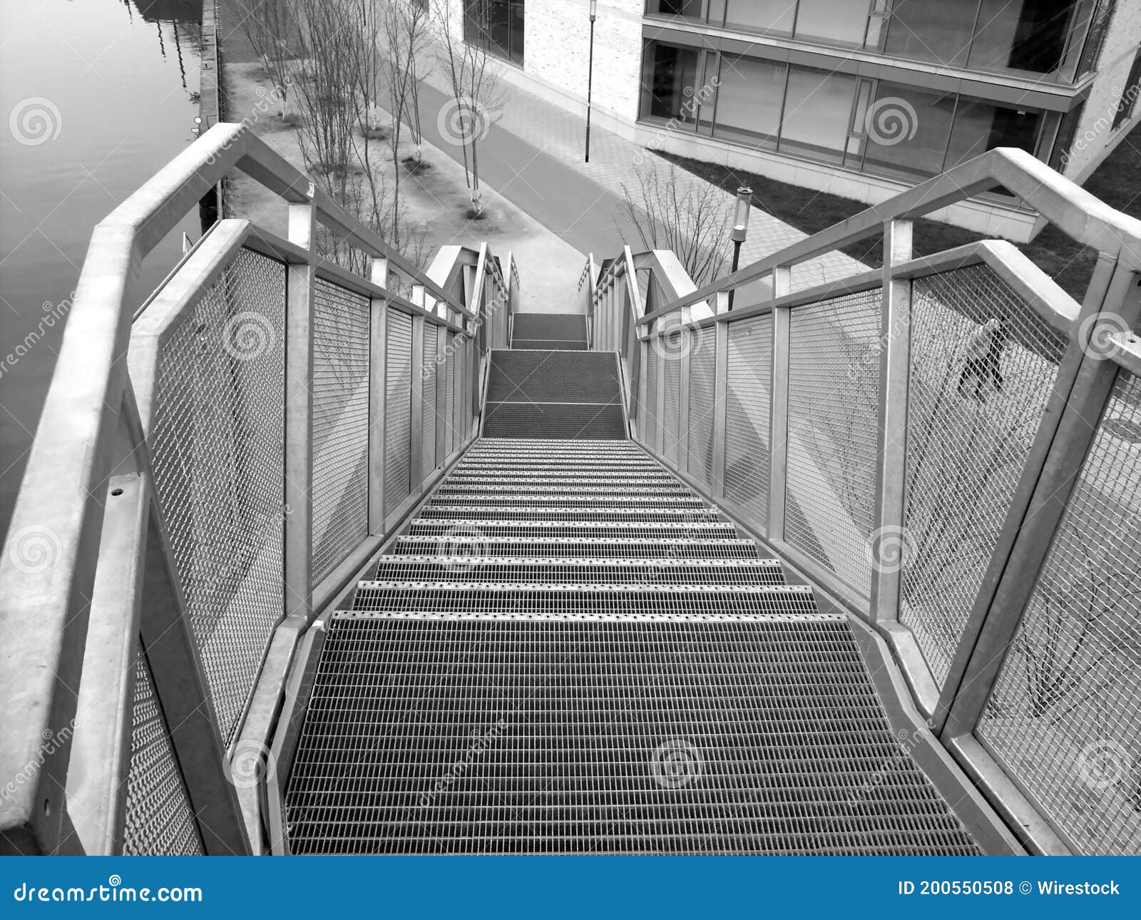 Grayscale Shot of Stair Railing Stock Photo - Image of chair, window ...