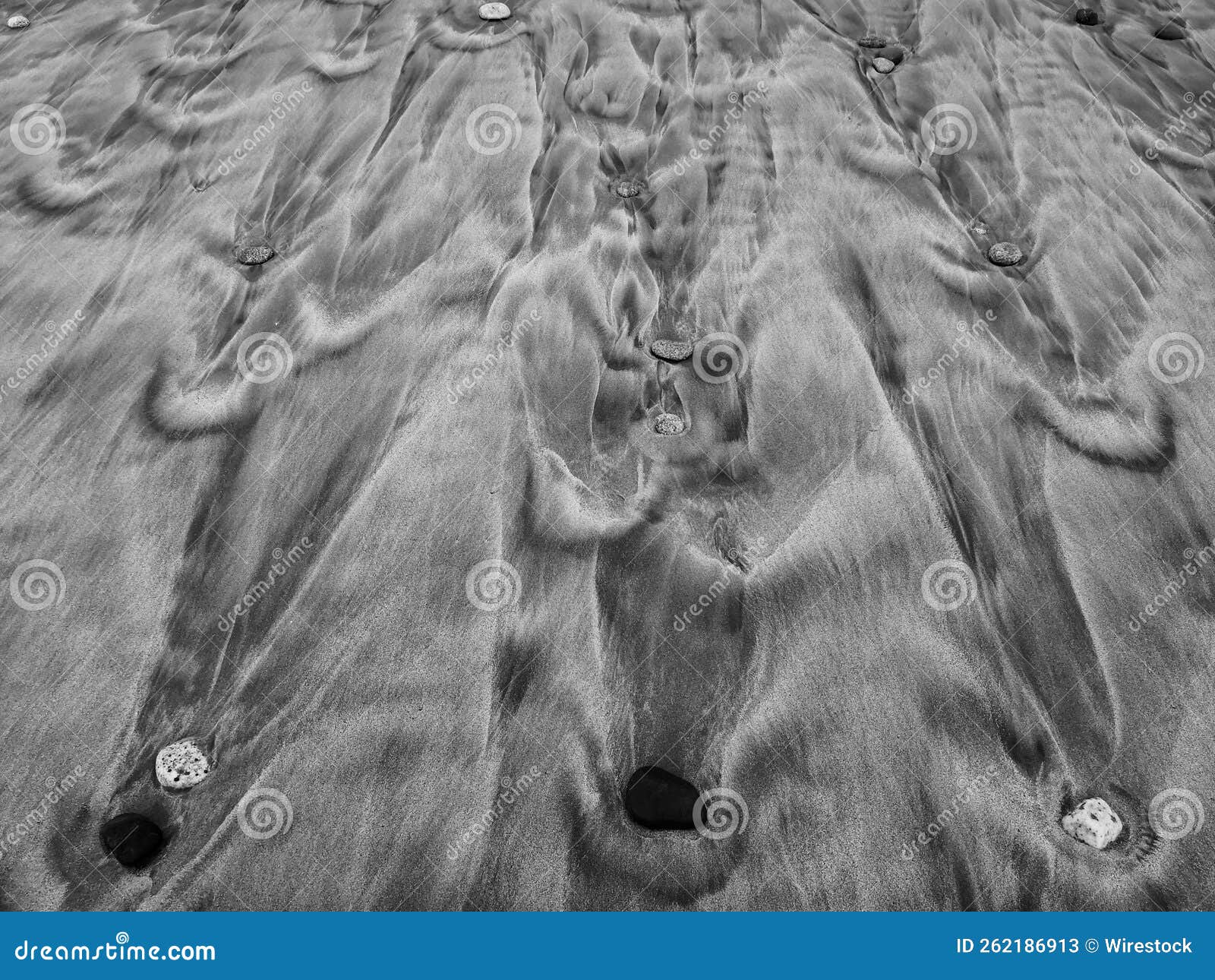 Grayscale Shot of Stone Texture in the Sand Stock Image - Image of ...