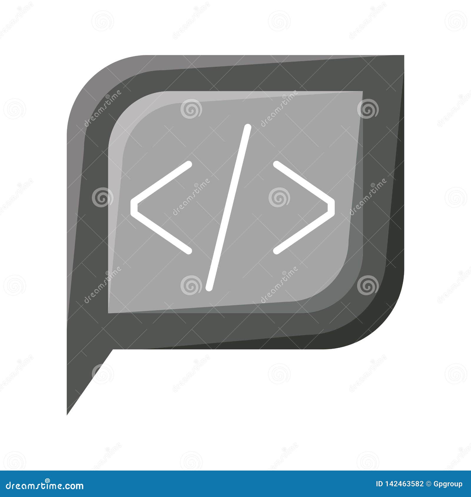 Angle Brackets Symbol Isolated Illustration Royalty-Free Cartoon ...