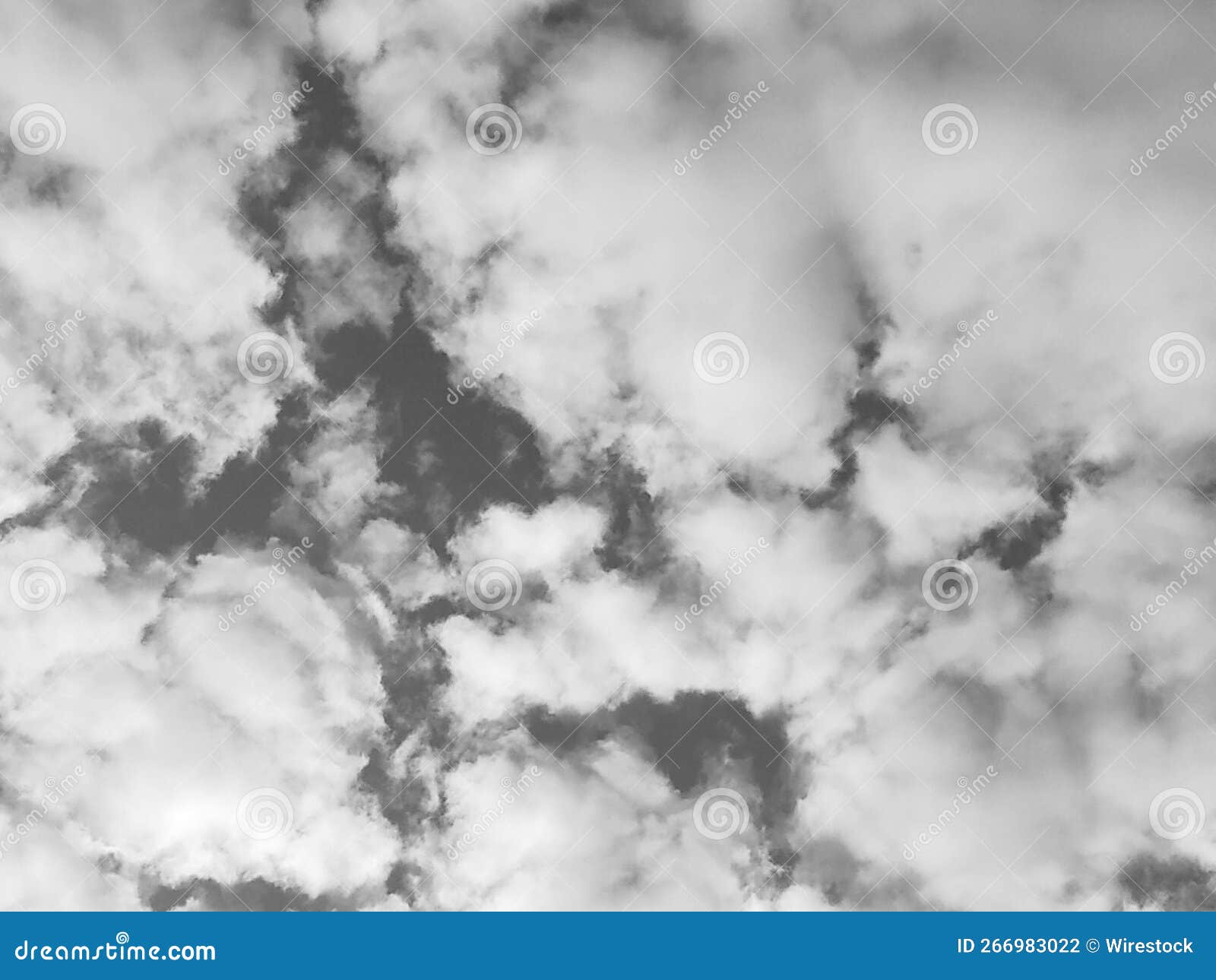 Grayscale of a Sky with Fluffy Clouds - Good for Background Stock Photo ...