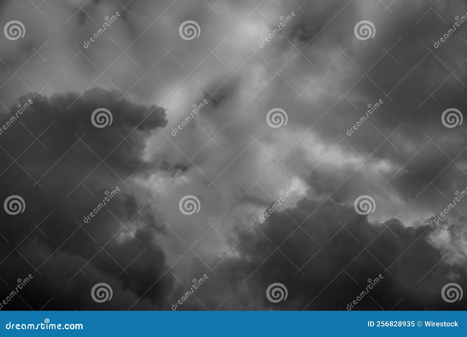 Grayscale of Stormy Clouds in the Sky Looking Depressive Stock Image ...