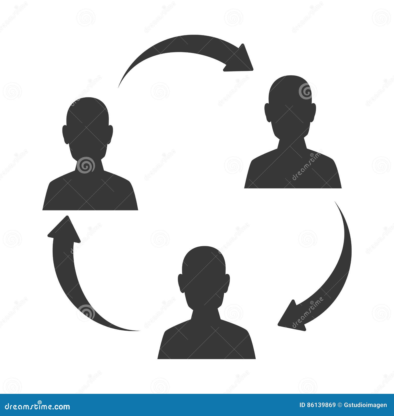 Grayscale Teamwork for Bussines in Meeting Stock Vector - Illustration ...