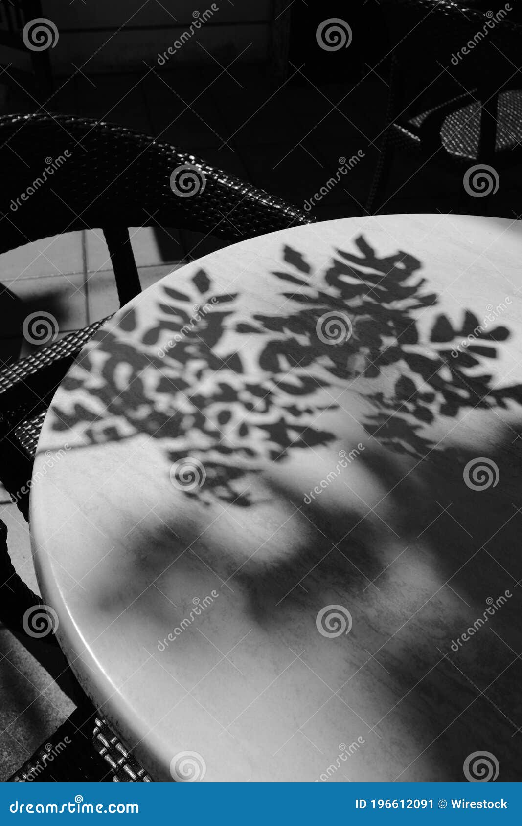 Grayscale Top View of a Table with a Shadow Stock Image - Image of ...
