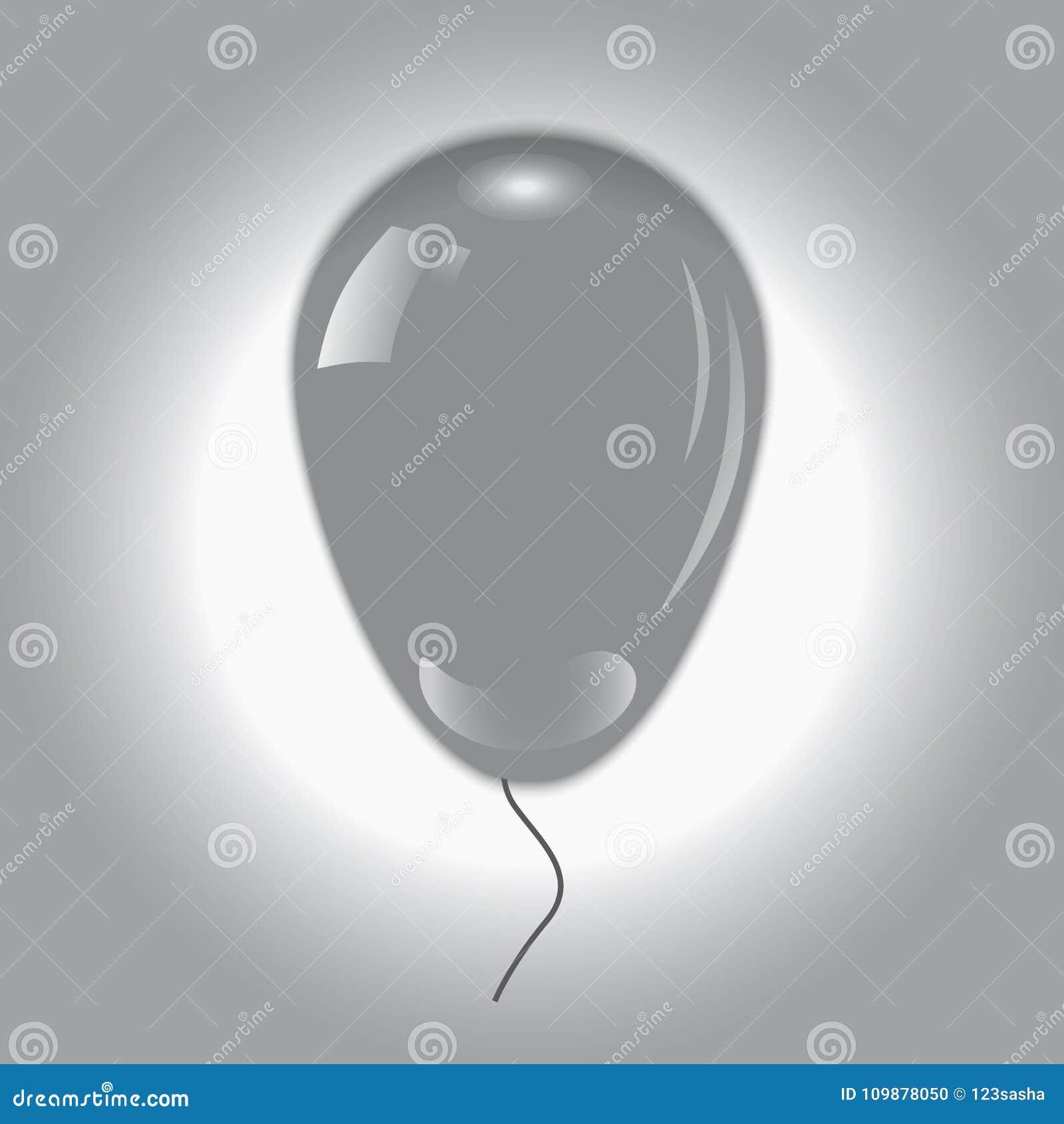 Grayscale vector balloon stock vector. Illustration of balloon - 109878050