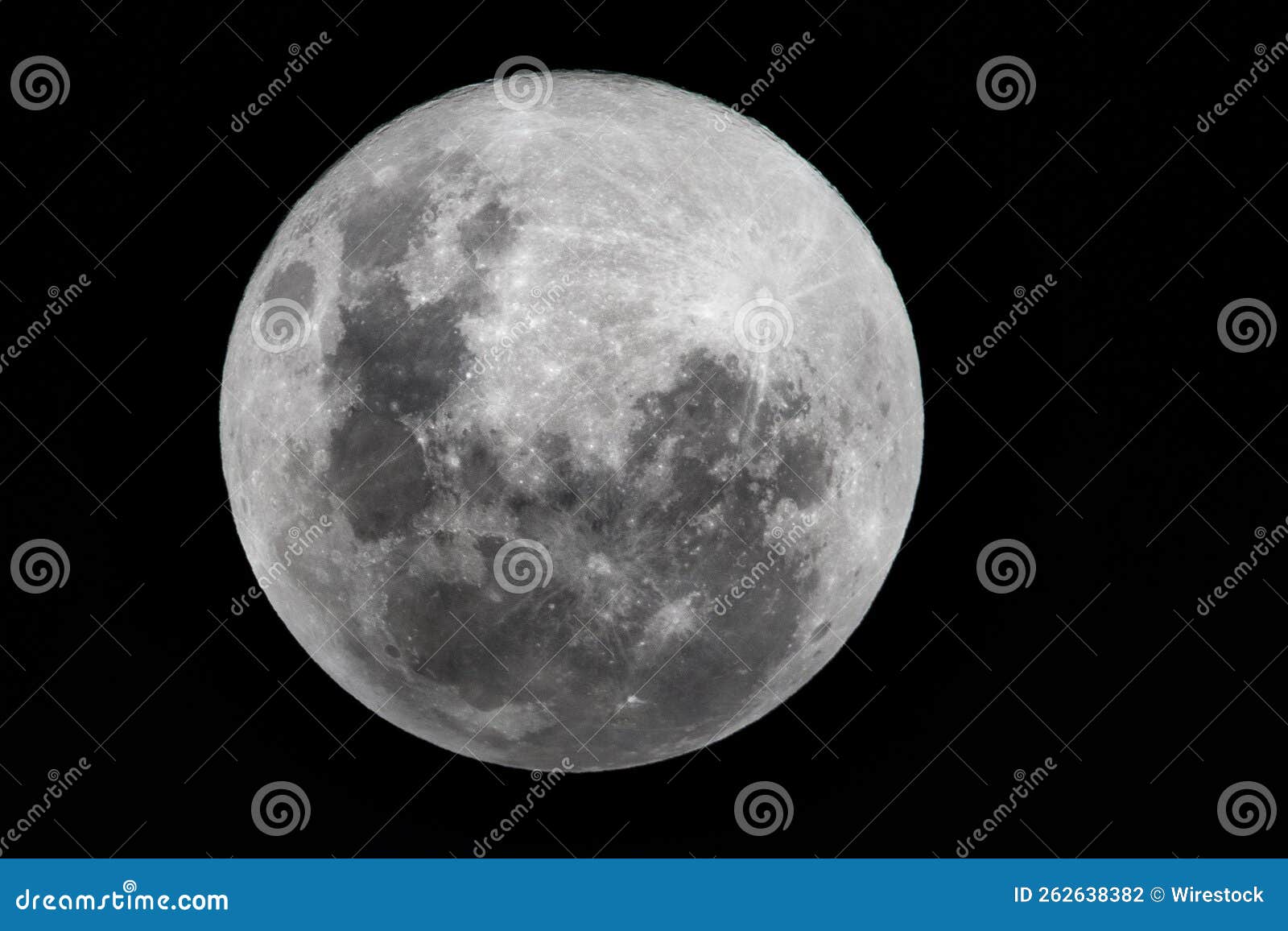 Grayscale View of Full Moon with Back Background Stock Photo - Image of ...