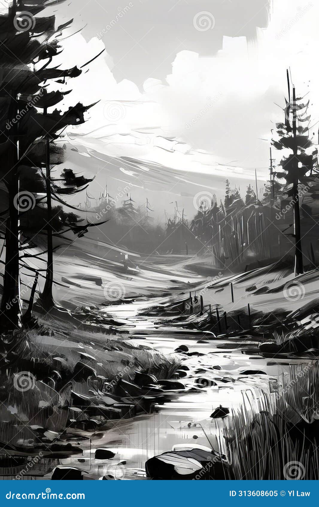 Shrinking Forest With Felled Trees Symbolizing Deforestation Threat ...