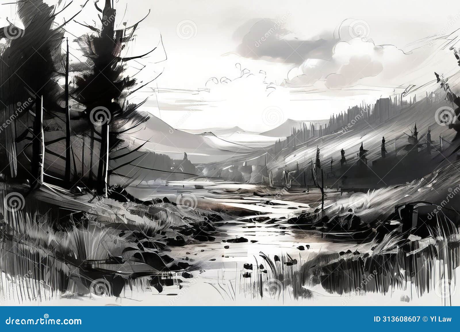 Shrinking Forest With Felled Trees Symbolizing Deforestation Threat ...