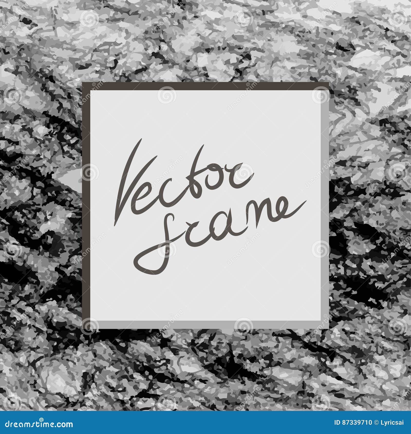 Grayscale wooden frame stock vector. Illustration of grain - 87339710