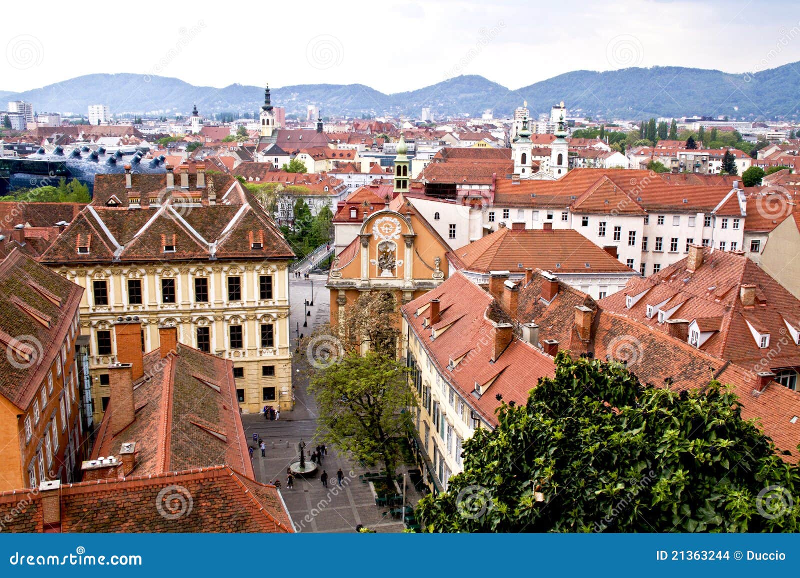 Graz stock photo. Image of austrian, urban, tourist, houses - 21363244