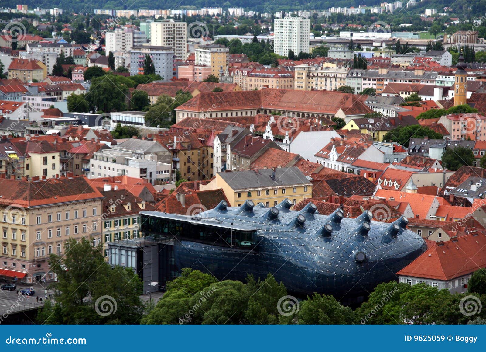 Graz stock image. Image of buildings, view, city, bird - 9625059