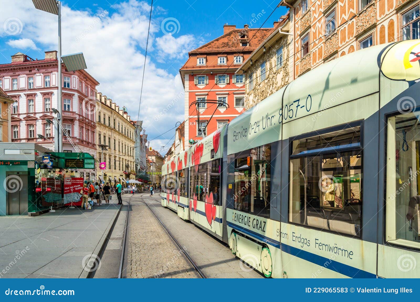 Urban Scene, View of Streets and Typical Architecture in Graz, Austria ...