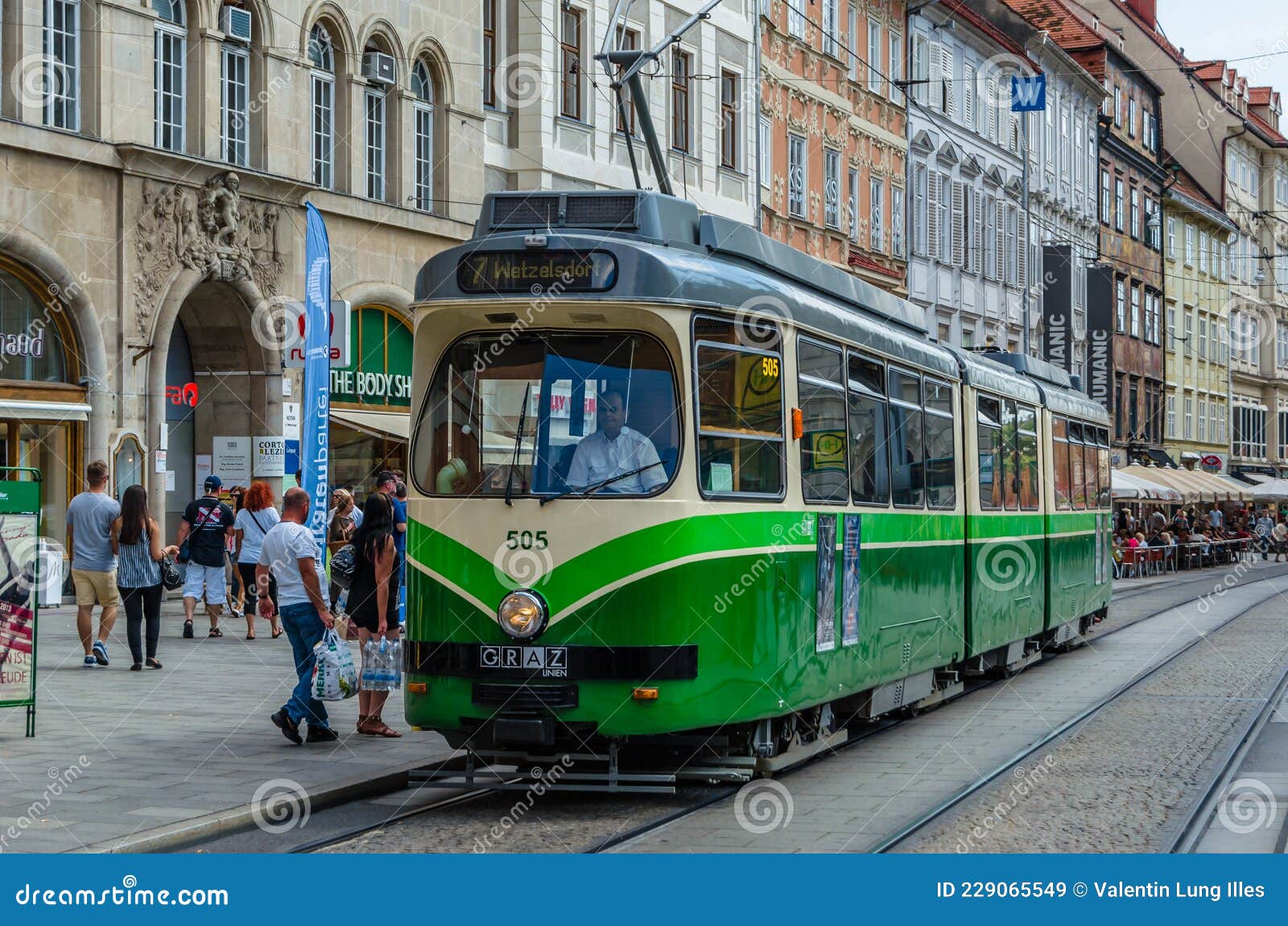 View of a Tramway in the Streets of Graz, Austria Editorial Stock Image ...