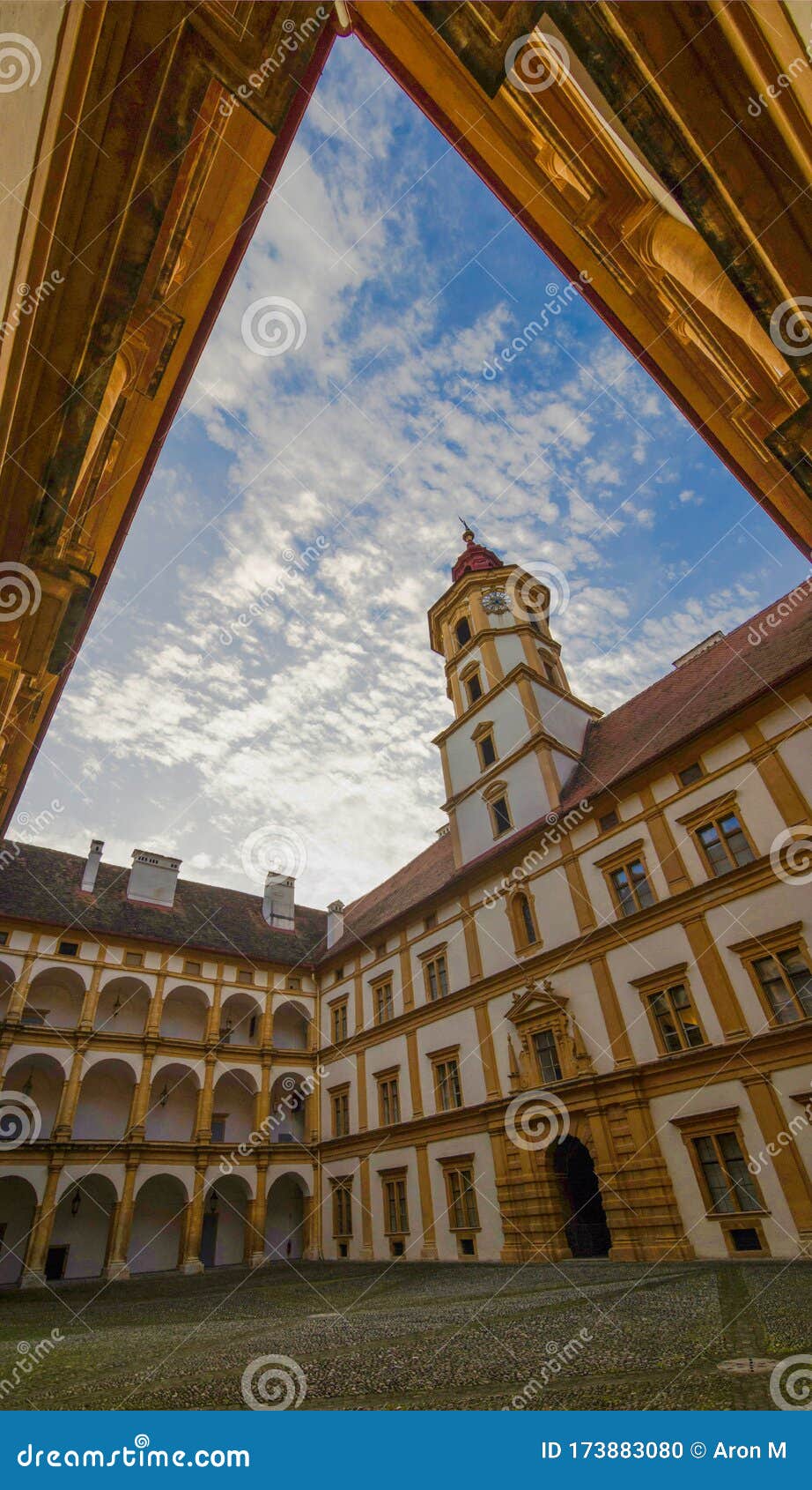 Graz, Austria - October 14, 2019: Interior Courtyard of Eggenberg ...